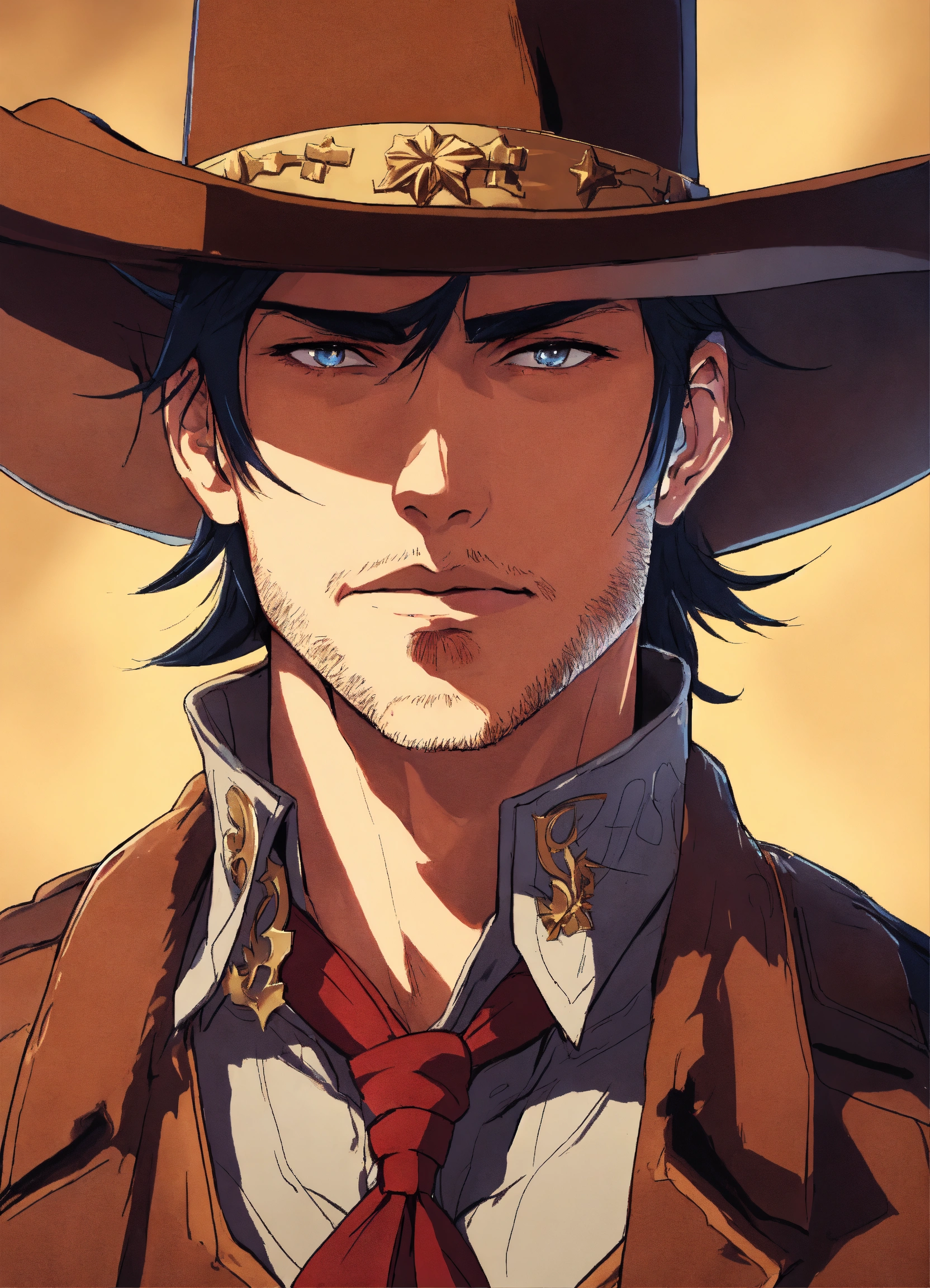 Lexica - Wild west gunslinger, male, wild west sheriff , portrait ...