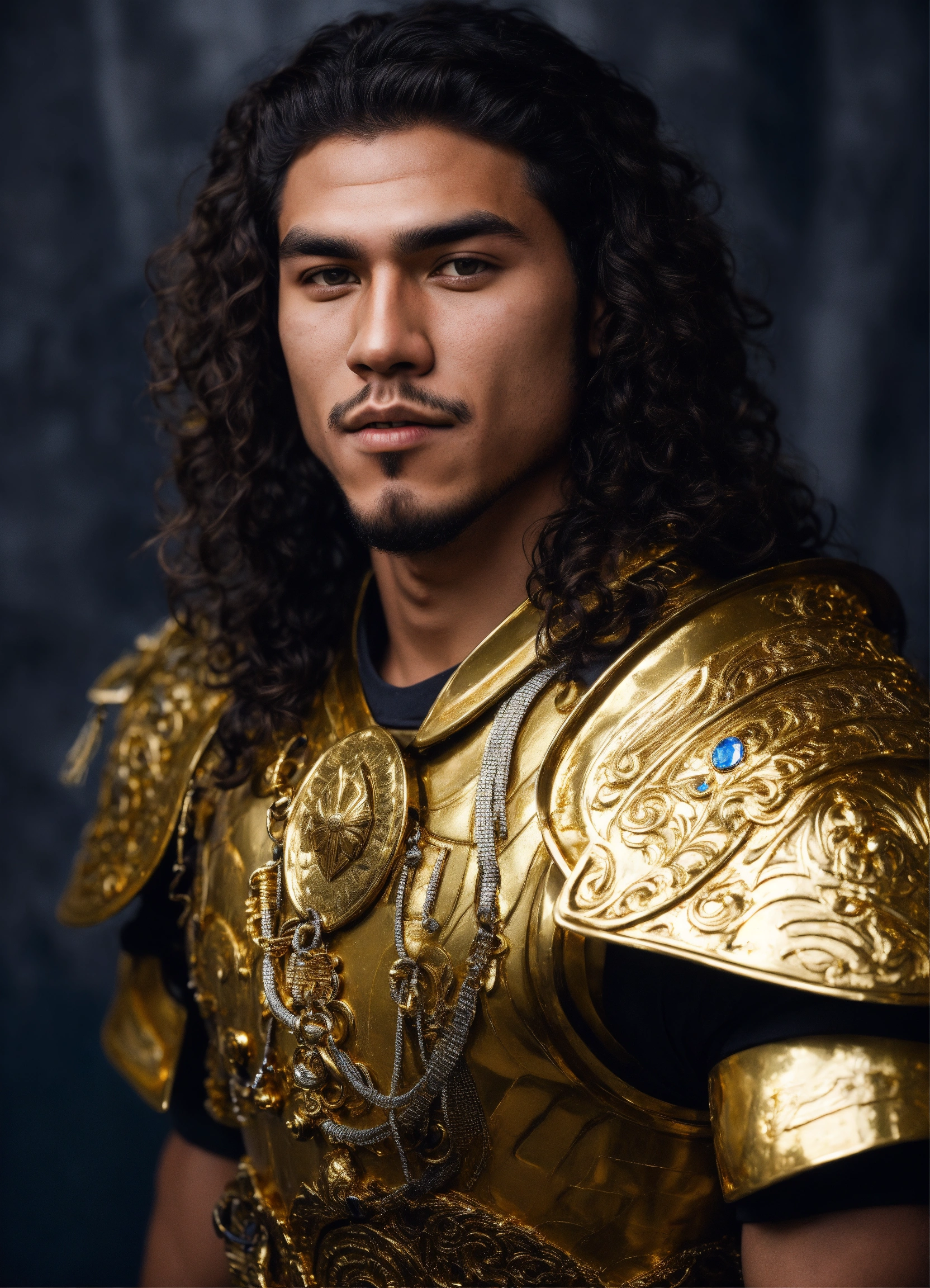 Lexica - Handsome Indigenous 21 year old grad-student. With Gold skin ...