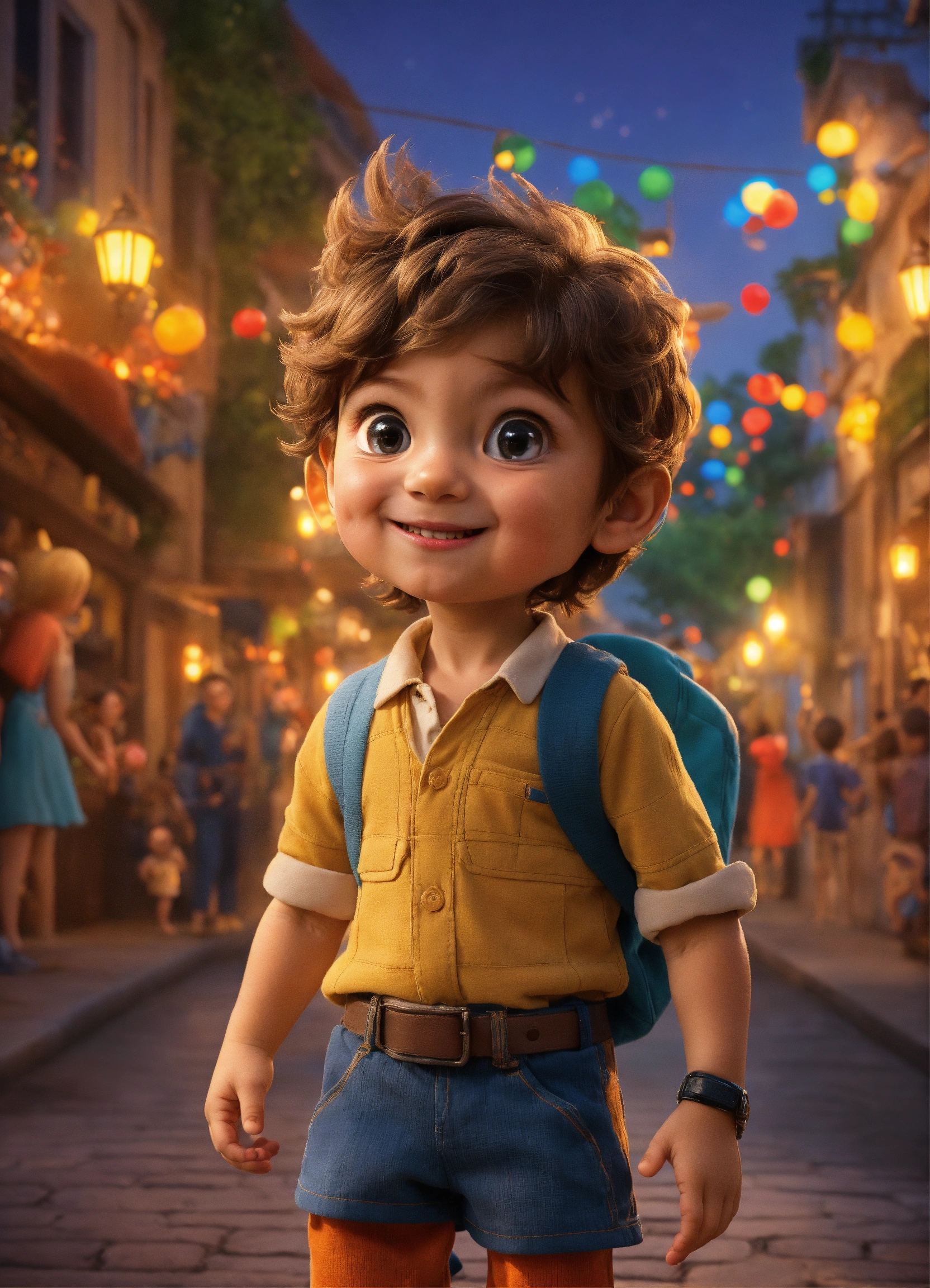 Lexica - In the vibrant world of animated realism, a lively 4-year-old ...