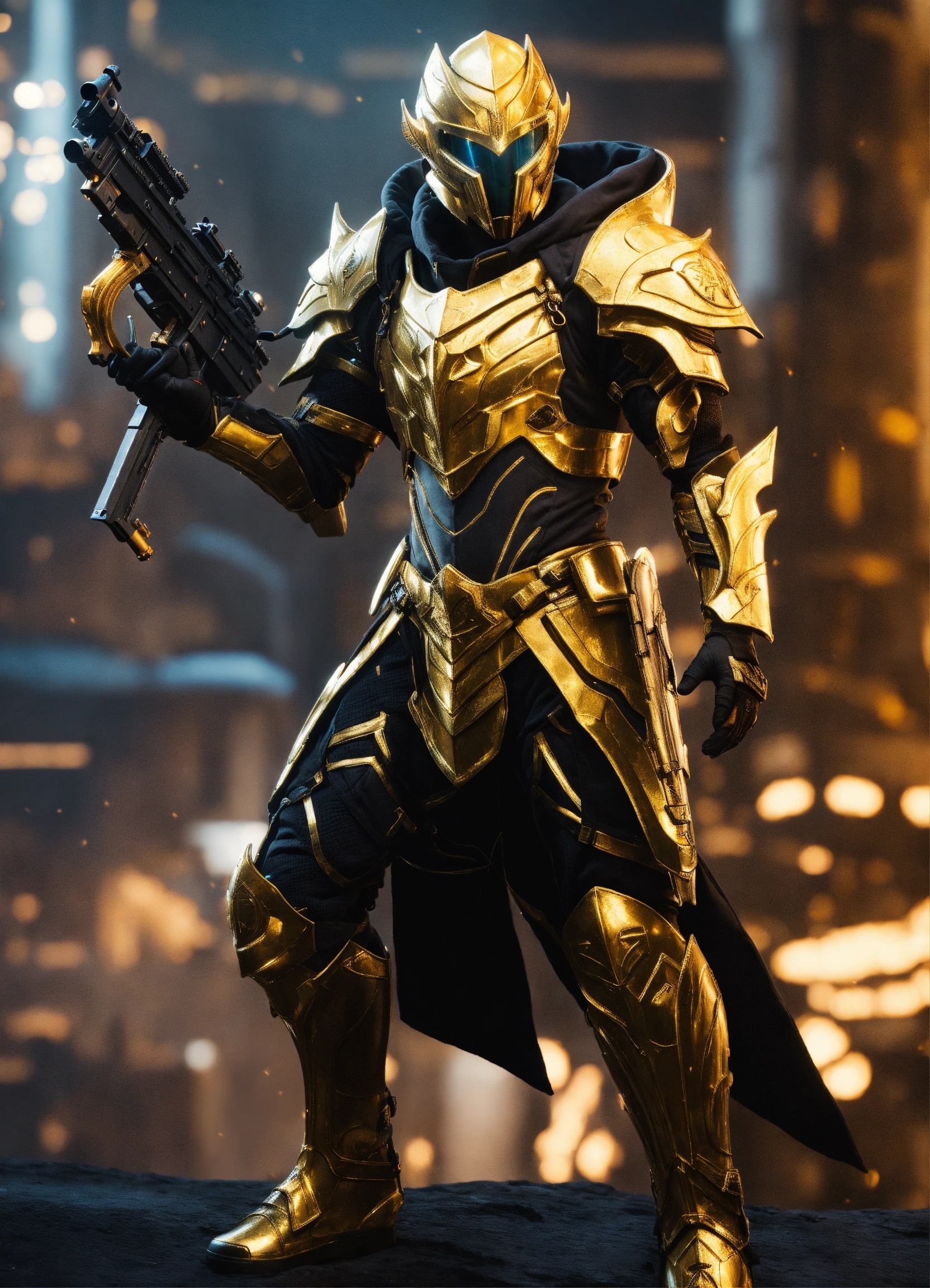 Lexica - High elf sci fi soldier wearing heavy sci fi elven armor ...