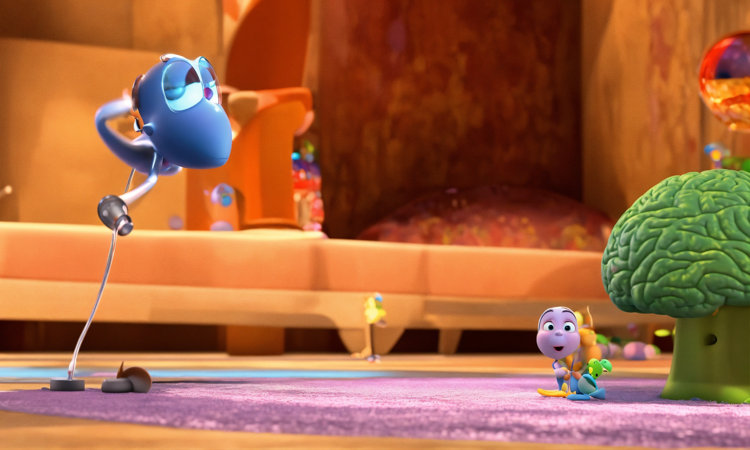 Lexica - Inside brain, 3d, conexões, made by pixar studios, baby brain ...