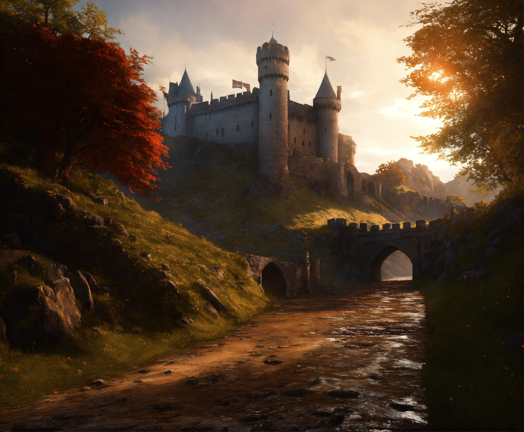 Lexica - Medieval castle, Cedric Peyravernay, excellent composition ...