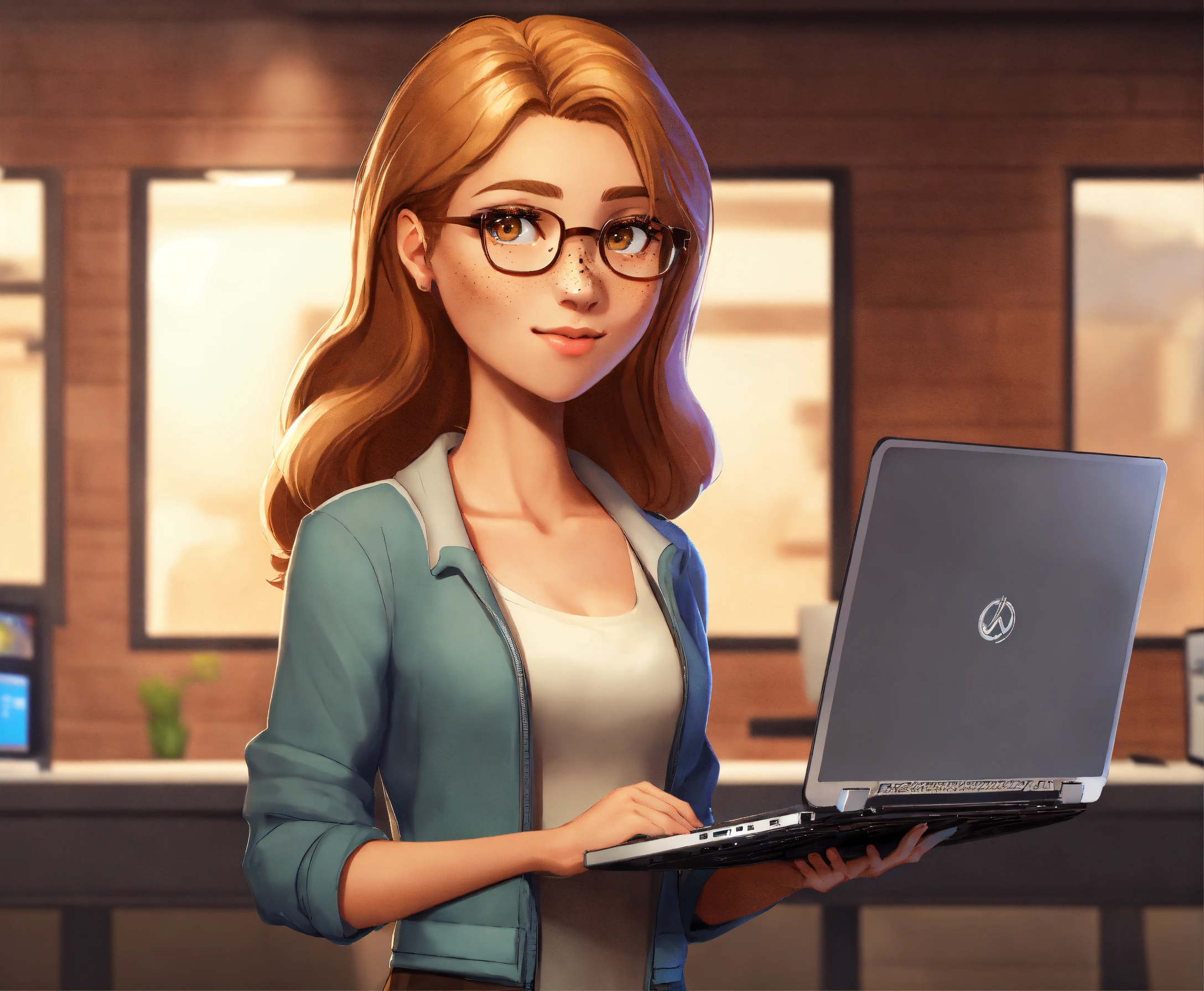 Lexica - A white intelligent, attractive female cartoon character ...