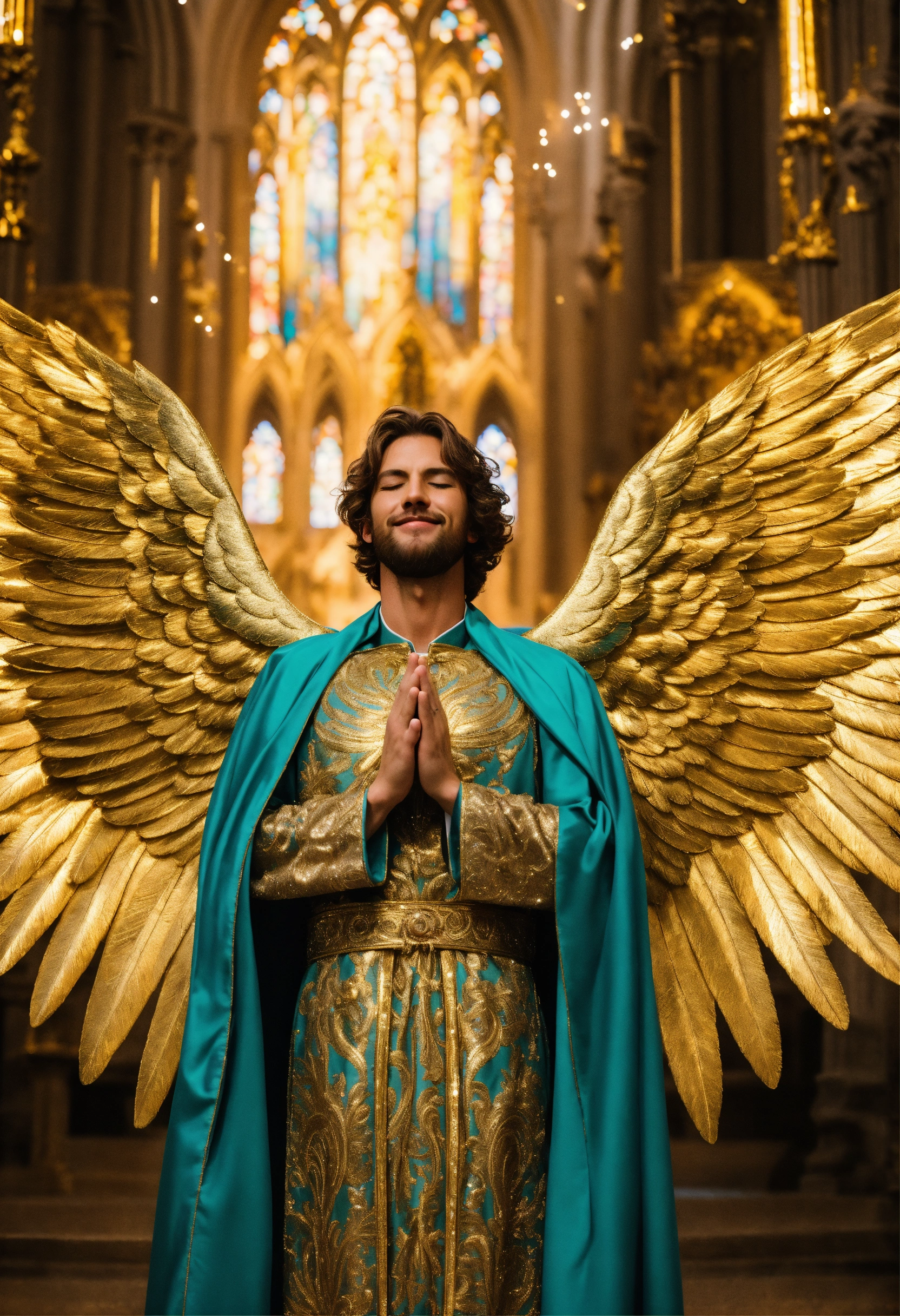 Lexica - Photographic surreal close up portrait of an Archangel with ...