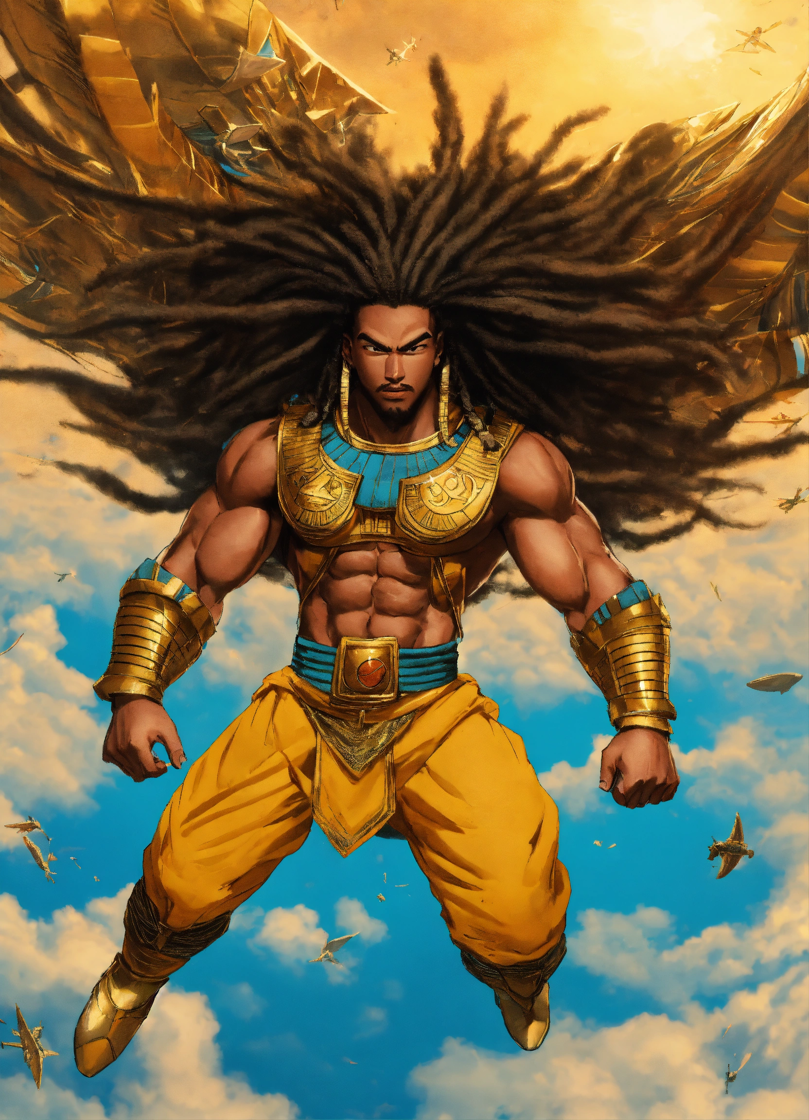 Lexica - Dragonball Z effects, a symmetrical dramatic aerial photograph ...