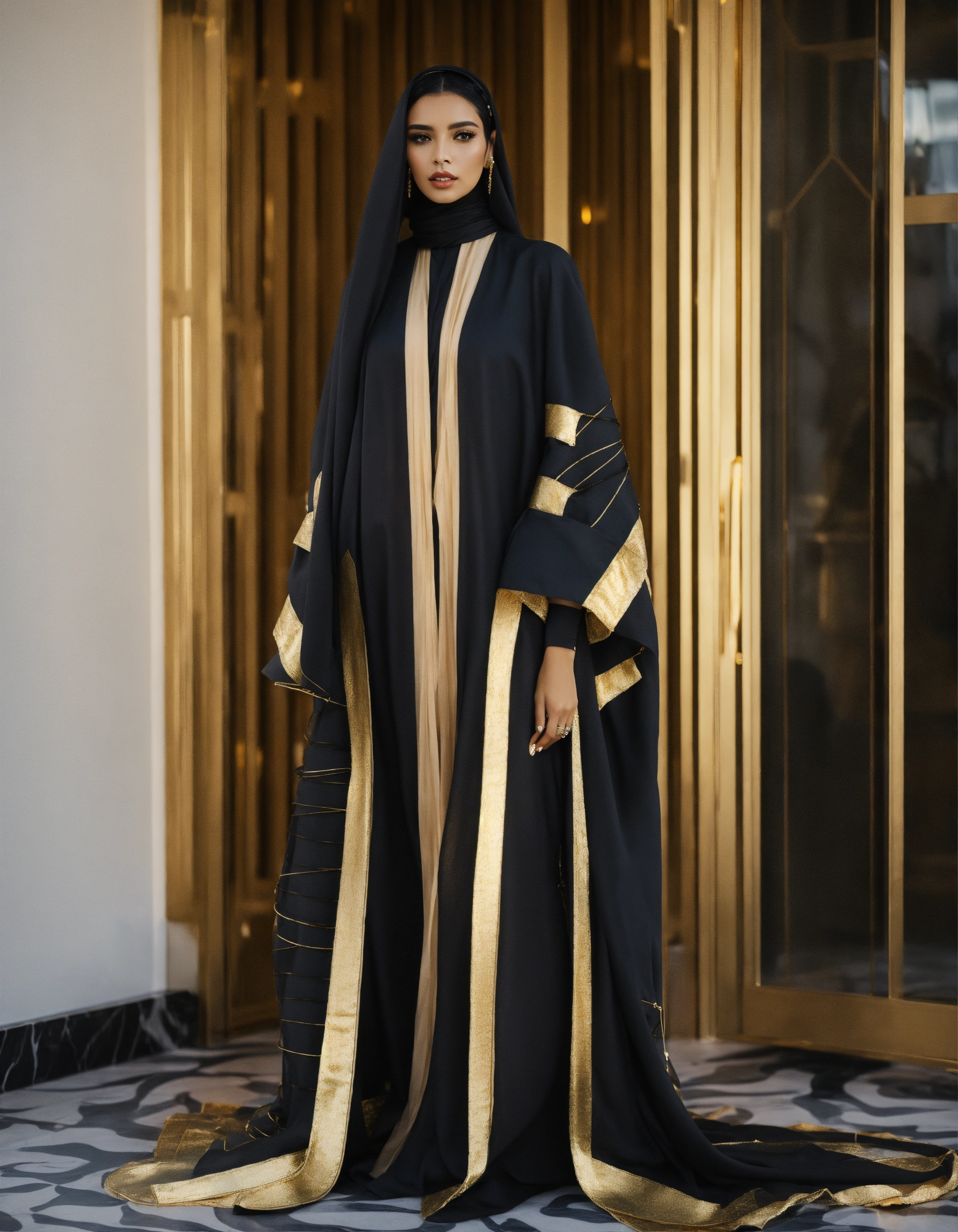 Lexica - Kuwait flight new look bisht gold frame black sheer futurism ...