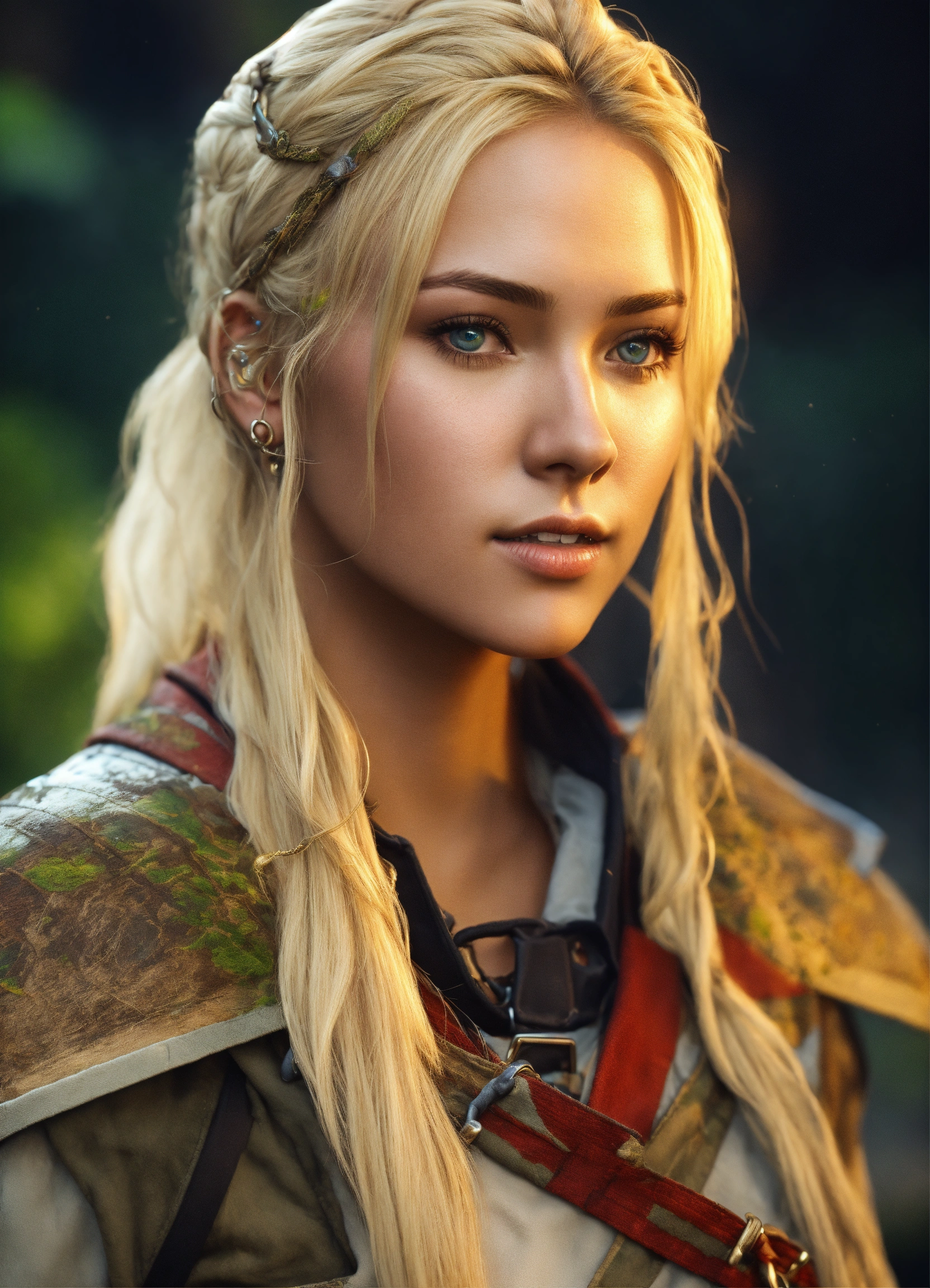Lexica - A blonde girl . Ark survival style