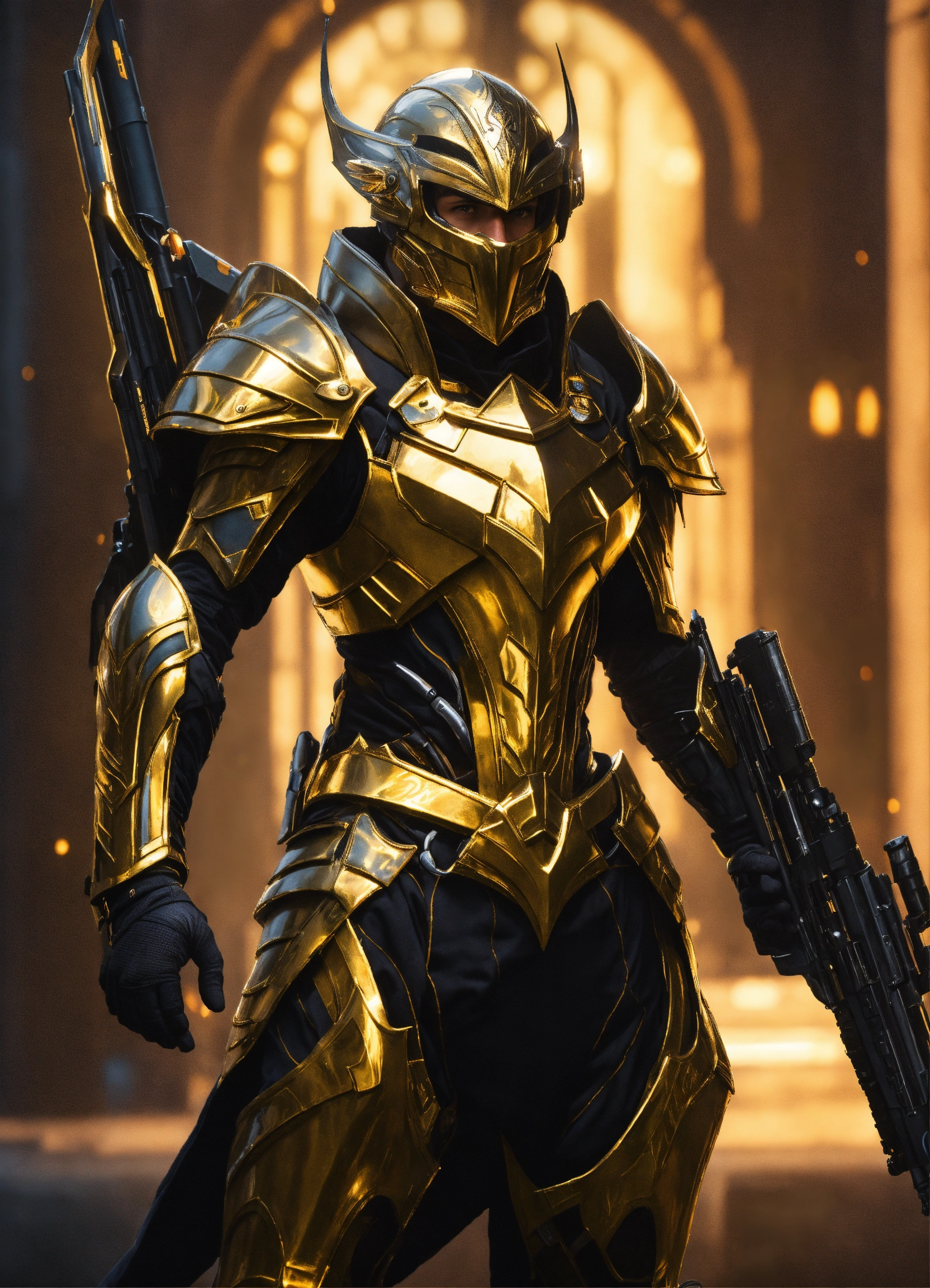 Lexica - High elf sci fi soldier wearing heavy sci fi elven armor ...