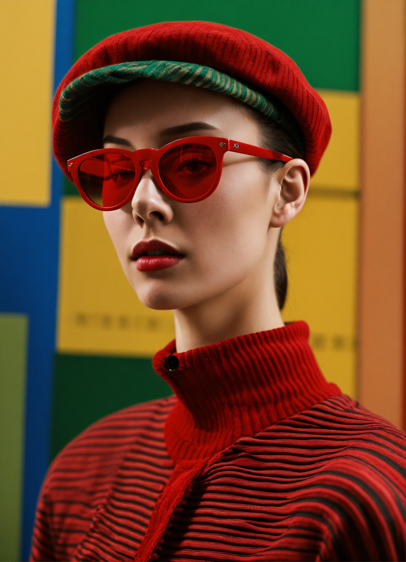 Lexica - Front profile half body model show Photography, in the ...