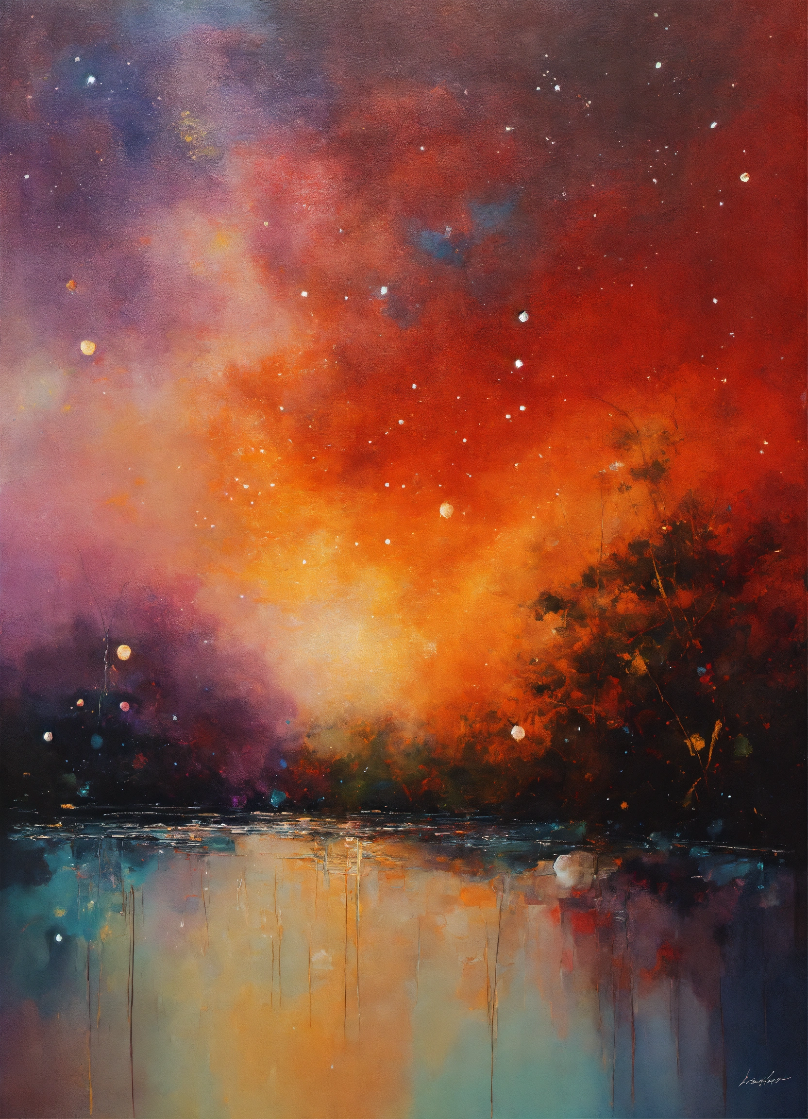 Lexica - Minimalist, elegant, discreet, abstract, romantic painting of ...