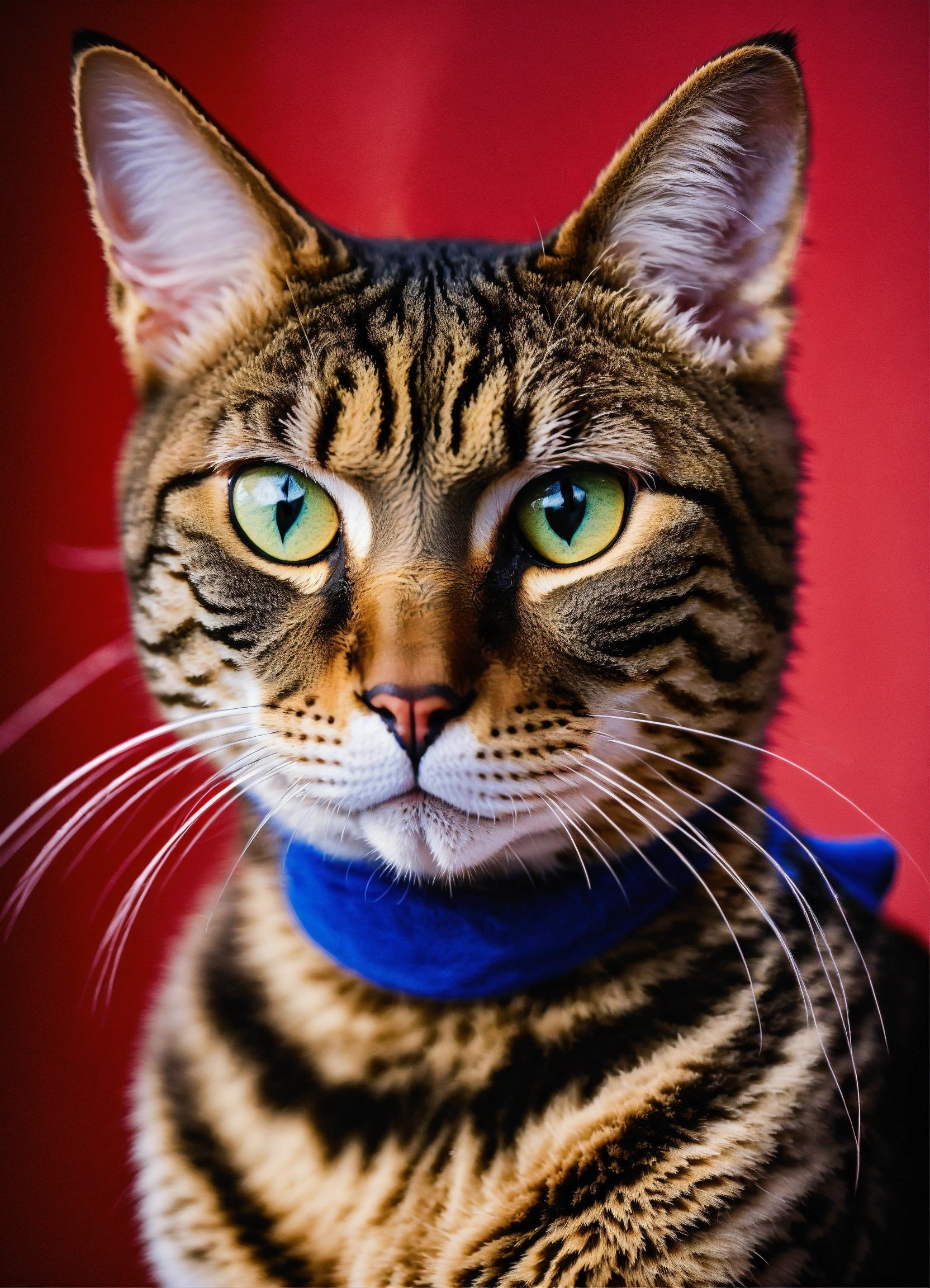 Lexica - A tabby cat with a nose of Borat