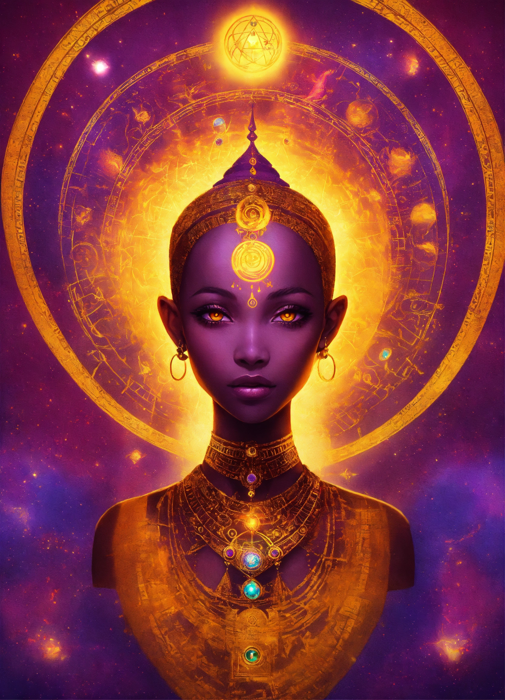 Lexica - Law of attraction, simple color, one purple celestial skin ...