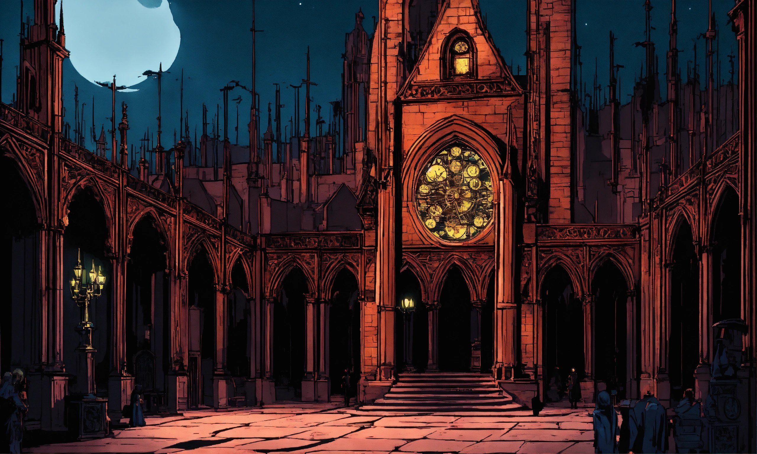 Lexica - Gothic underworld at night. comic