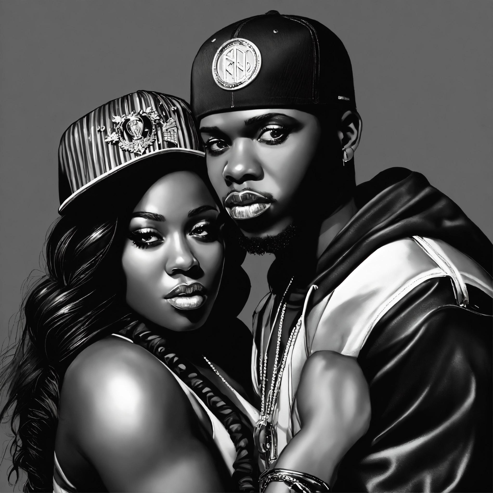Lexica - Pop art, hyperrealist portrait of black rapper "Papoose" and ...