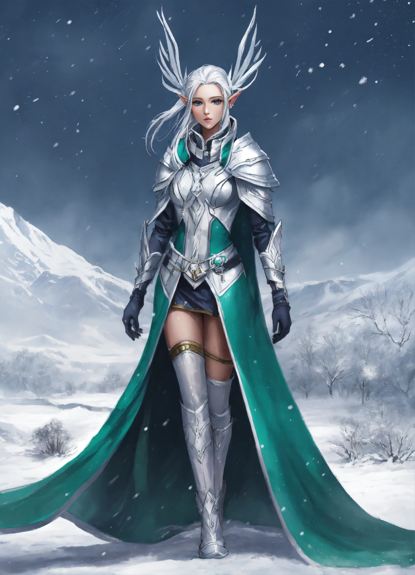 Lexica - Full body drawing of a sci fi high elf, royalty, futuristic ...