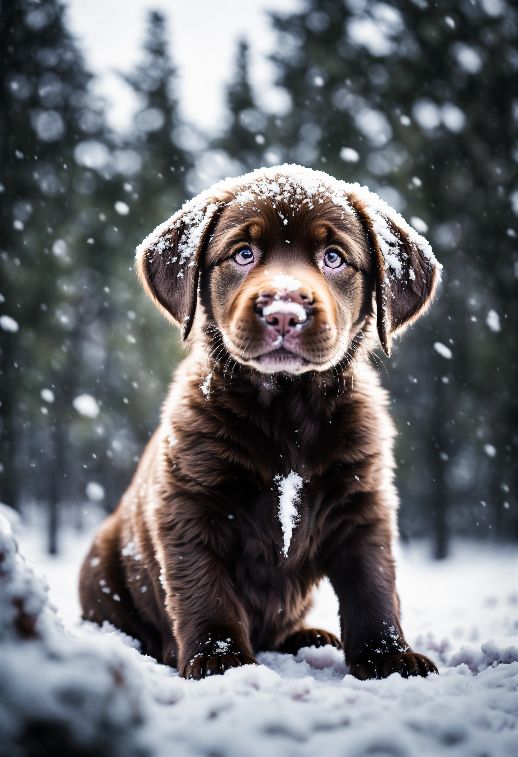 Lexica - A highly detailed realistic photo of a little brown Labrador ...