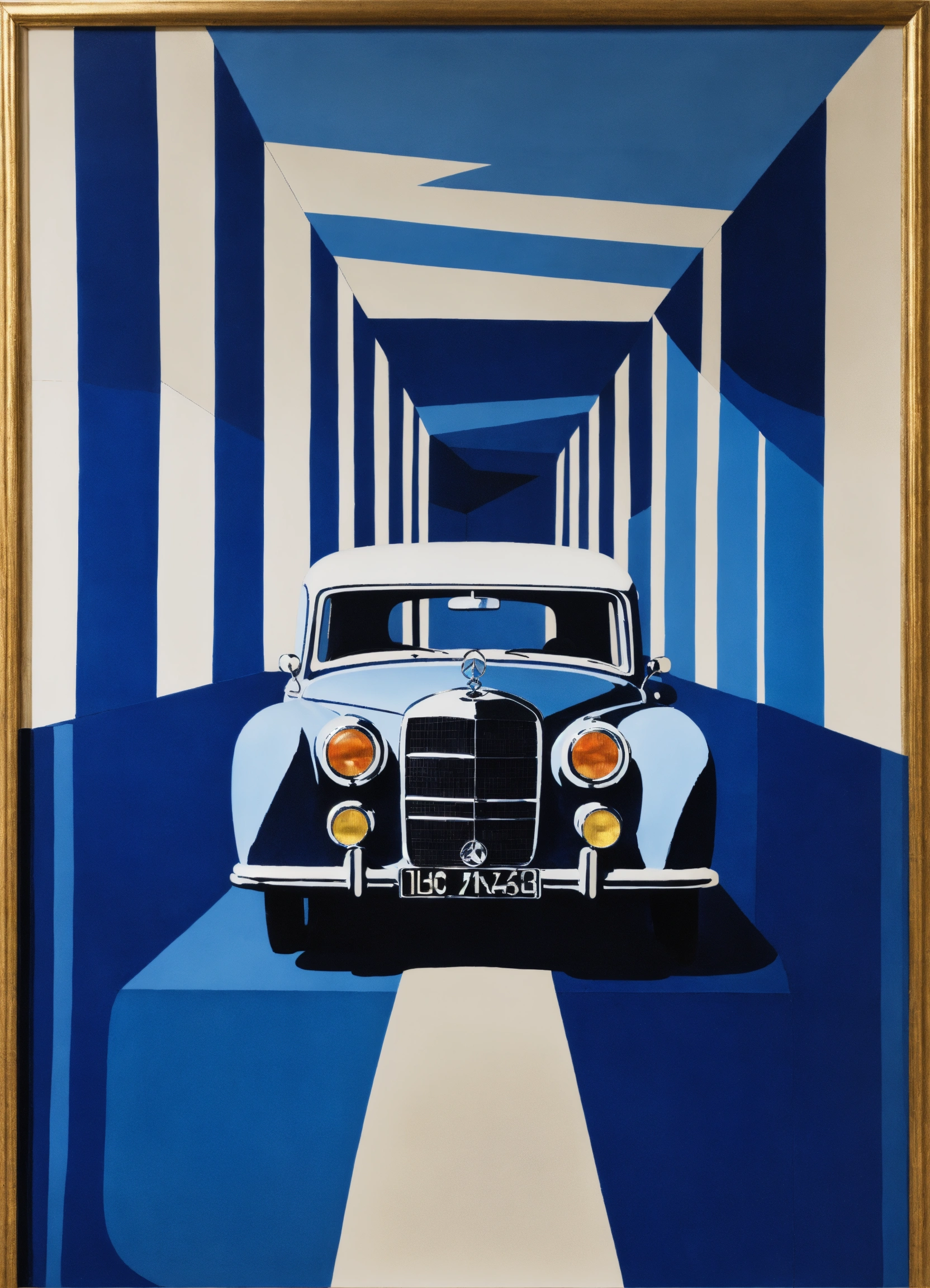 Lexica - Flat paper collage by Henri Matisse depicting a car like old ...