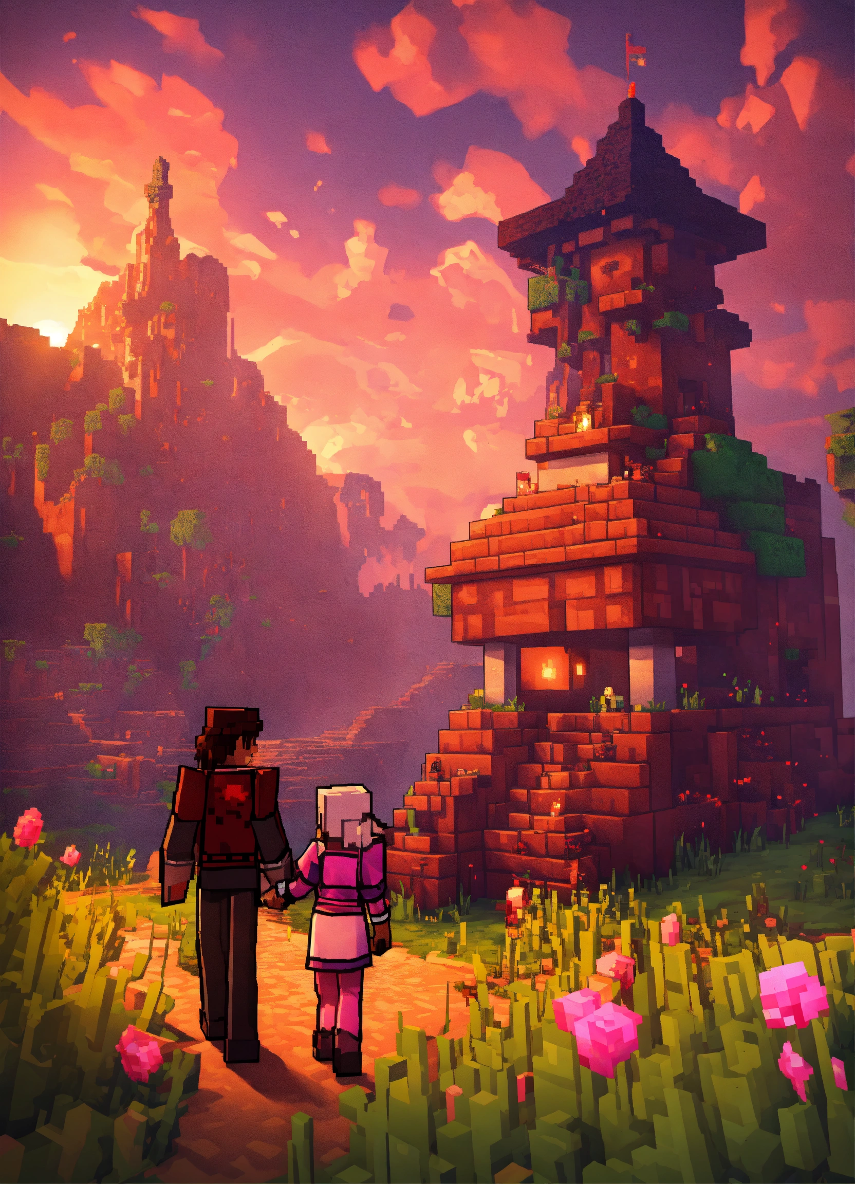 Lexica - 2 romantic partners in a fantasy Minecraft adventure