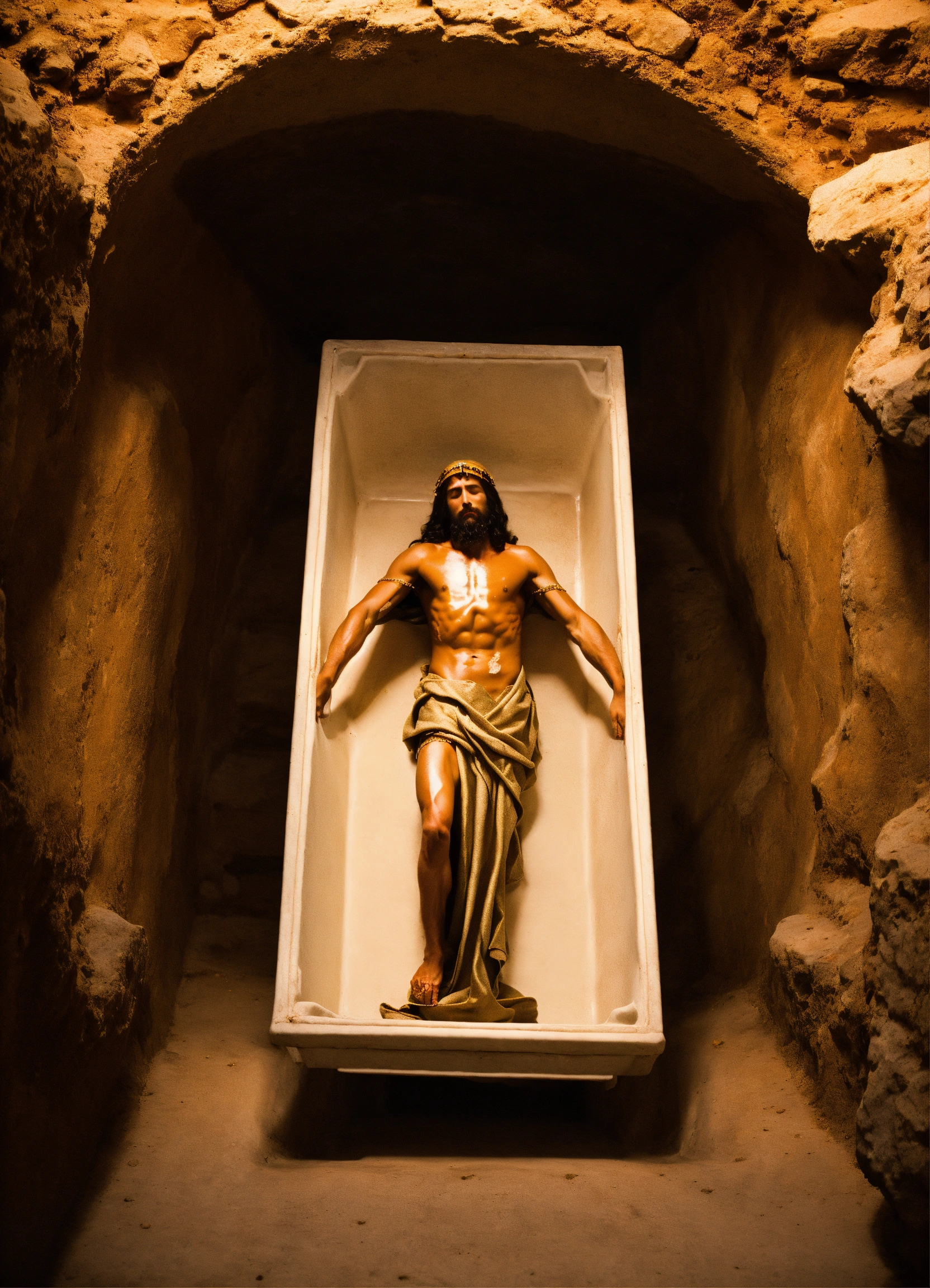 Lexica - Jesus christ body being laid to rest in a tomb