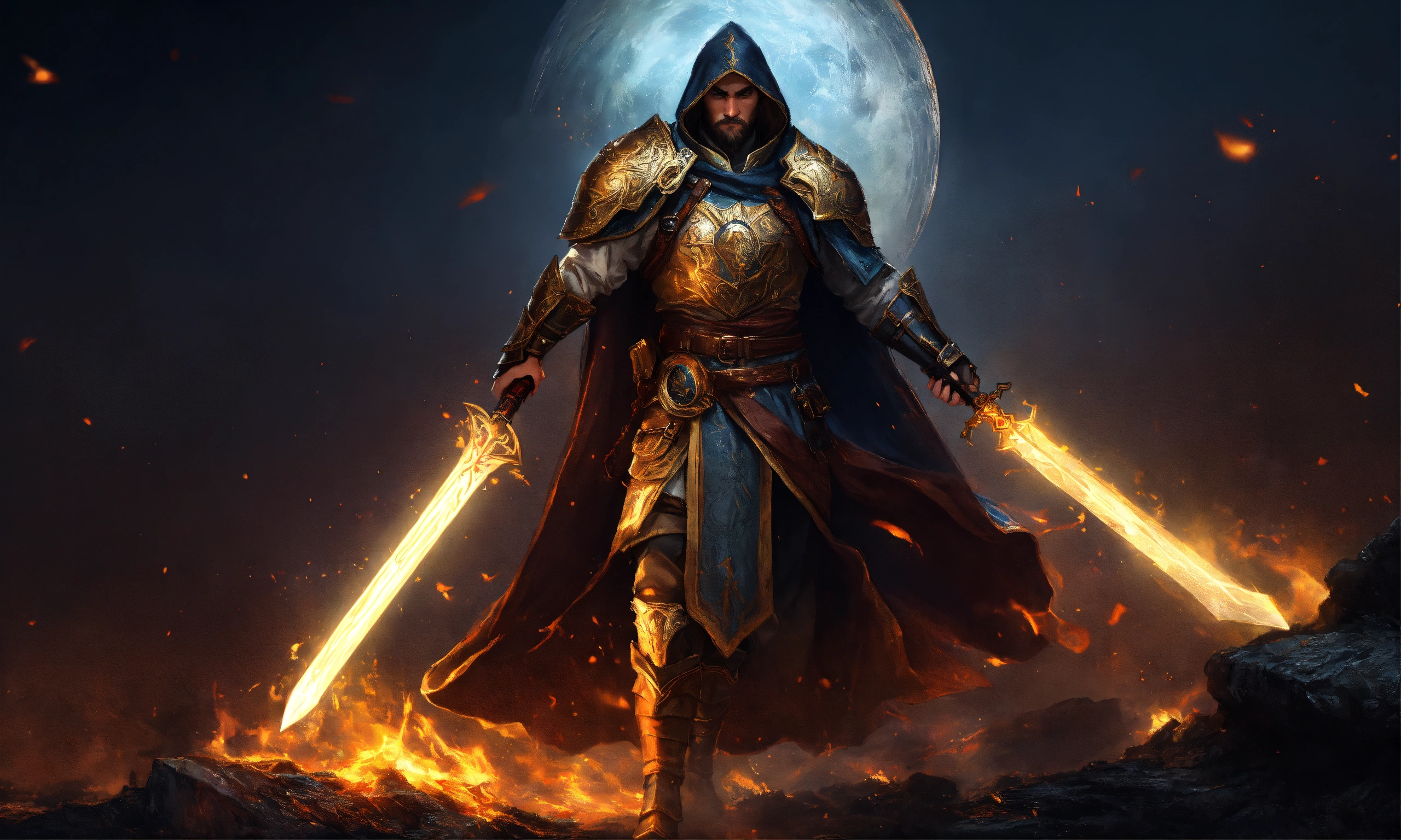 Lexica - Realistic warrior + mage + rogue + cleric, fantasy, mighty ...