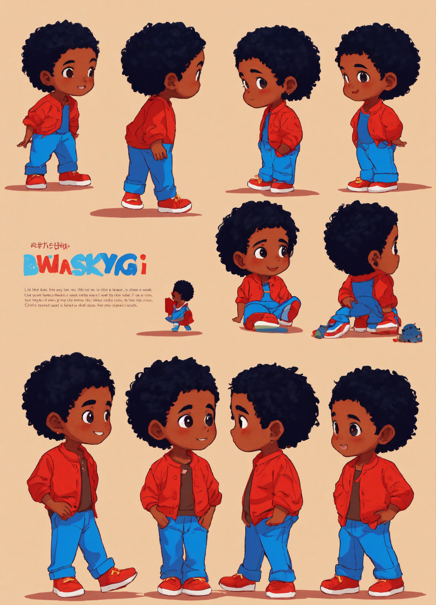 Lexica - Little cute black boy long black hair braided character ...