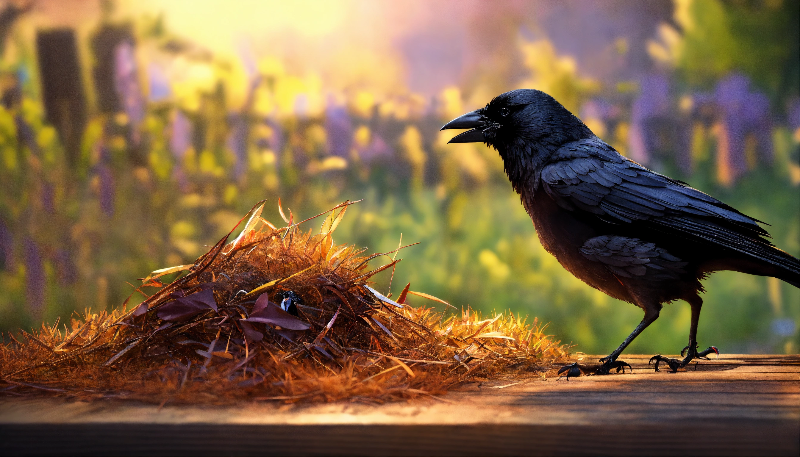 Lexica - "Depict the crow's reluctance to join the sparrow in plowing ...