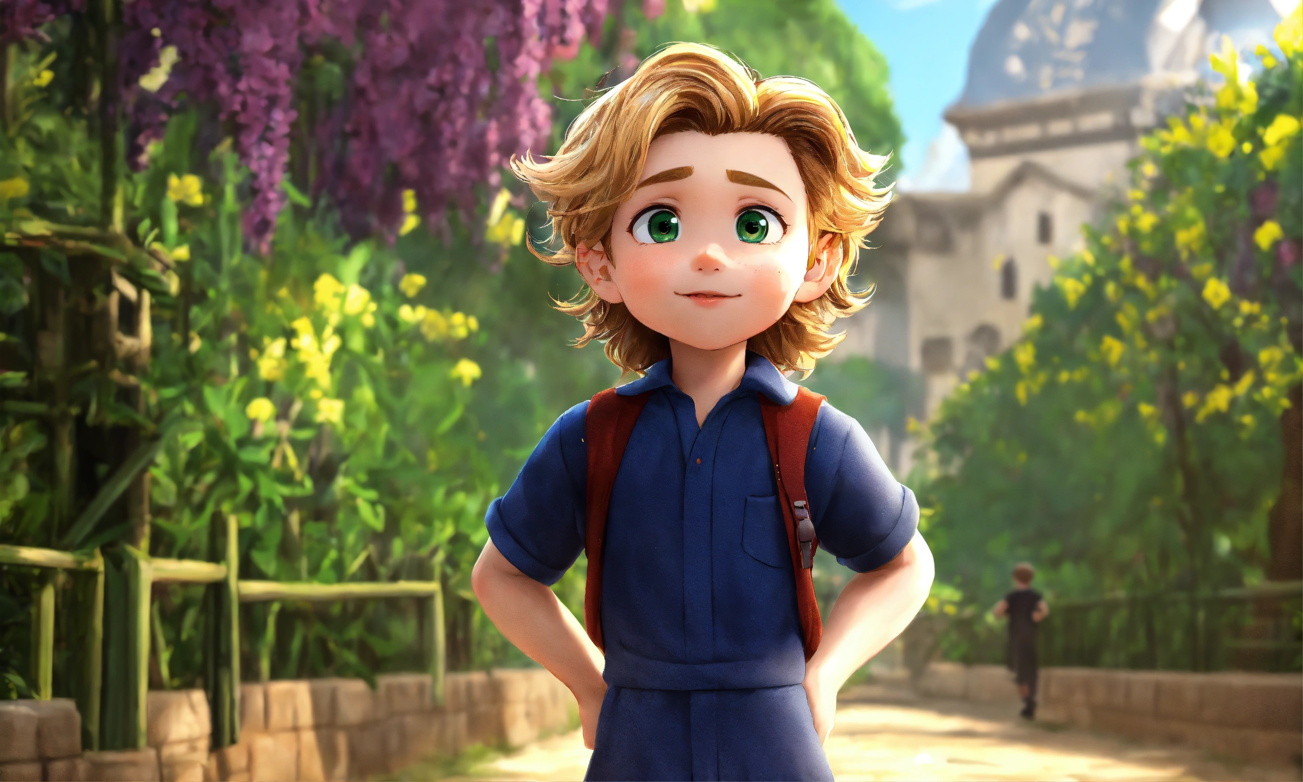 Lexica - Cute boy cartoon, Animation , Green eyes, 15 years old, Big ...