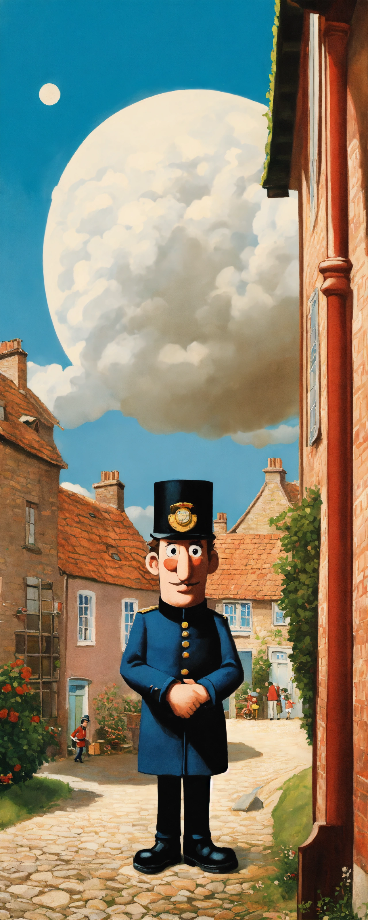 Lexica - Fine illustration of the comedy cartoonish character "postman ...