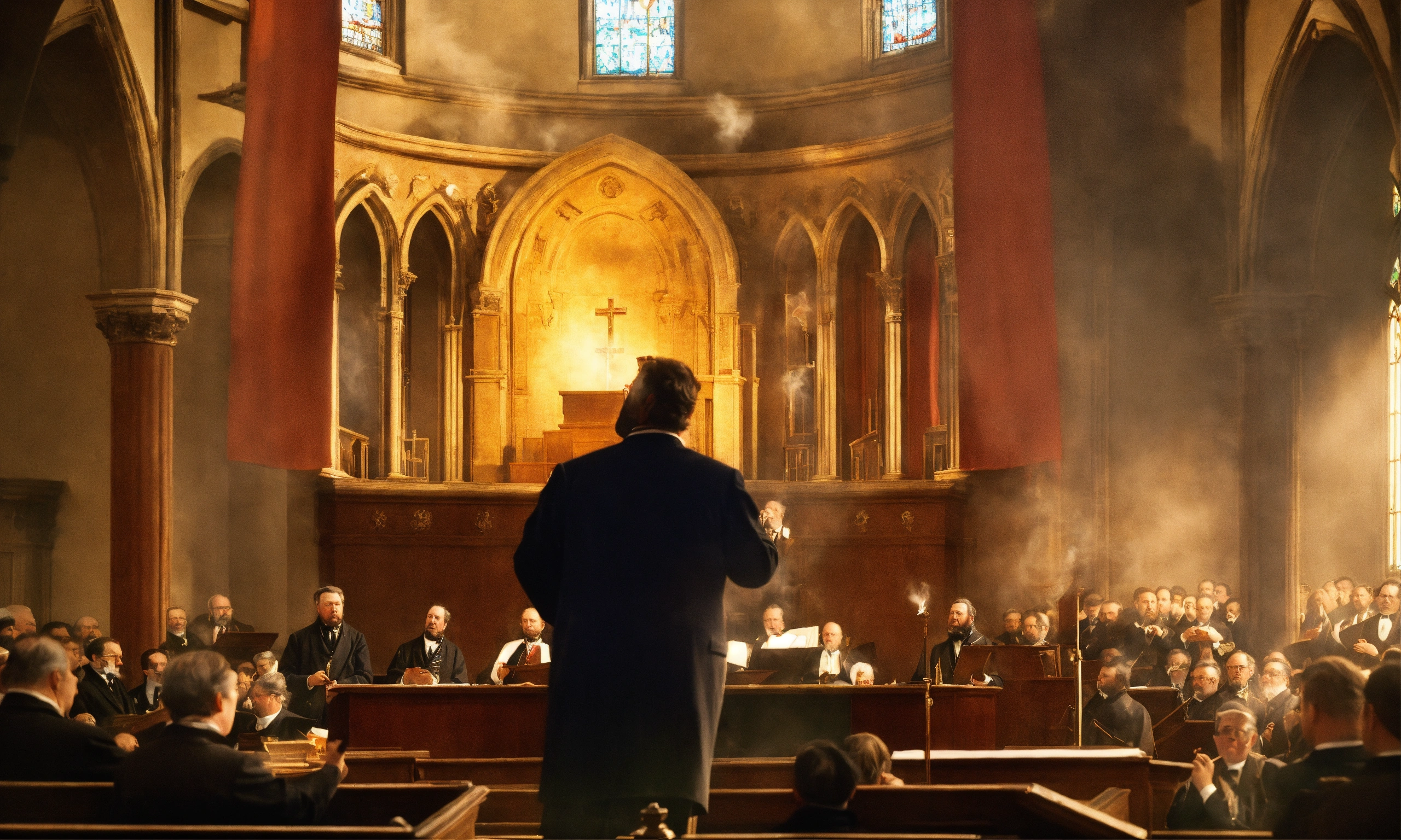 Lexica - Charles Spurgeon, photorealistic, preaching a sermon at a ...