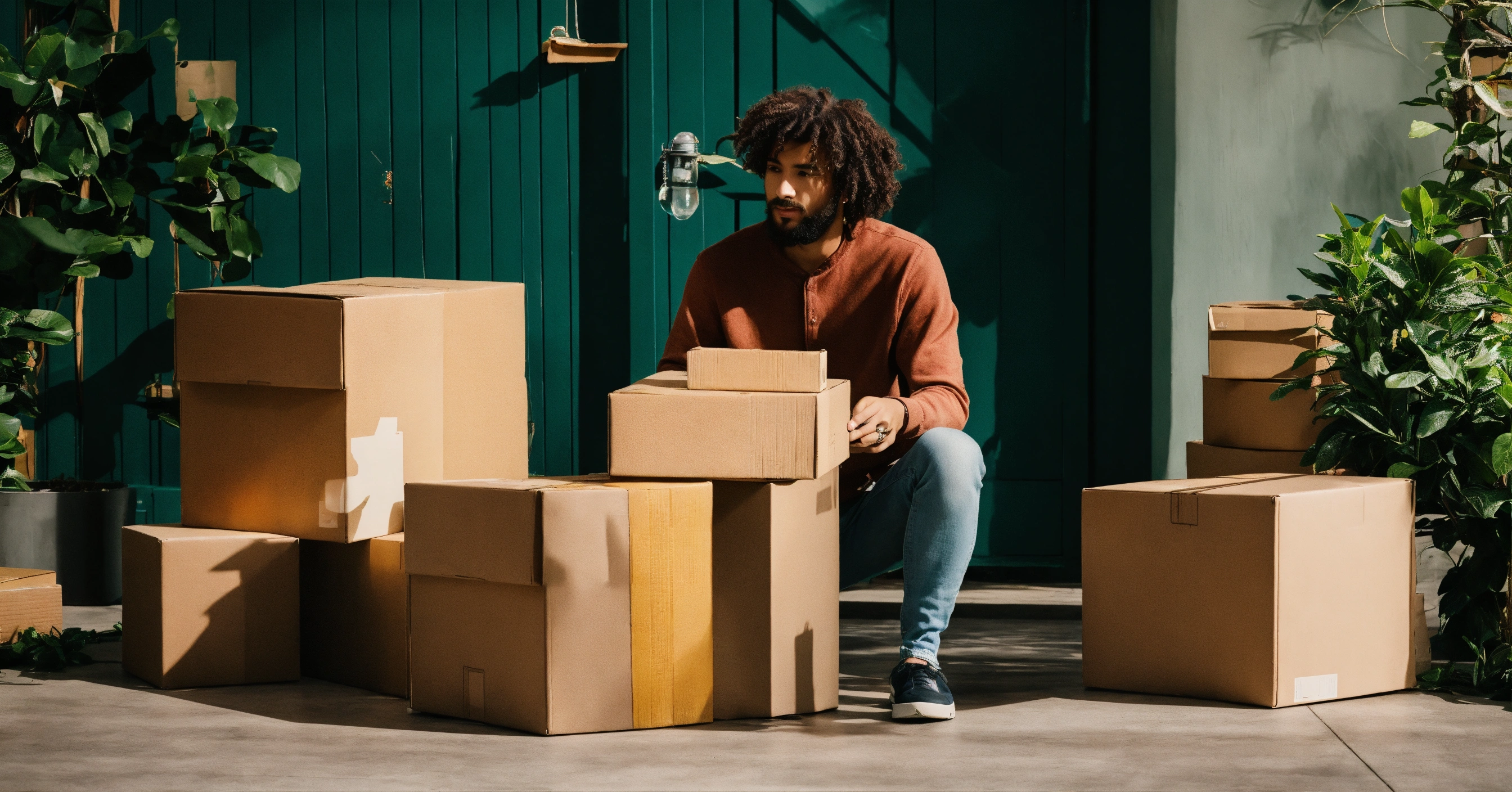 Lexica - Dropshipping photo of two people with boxes