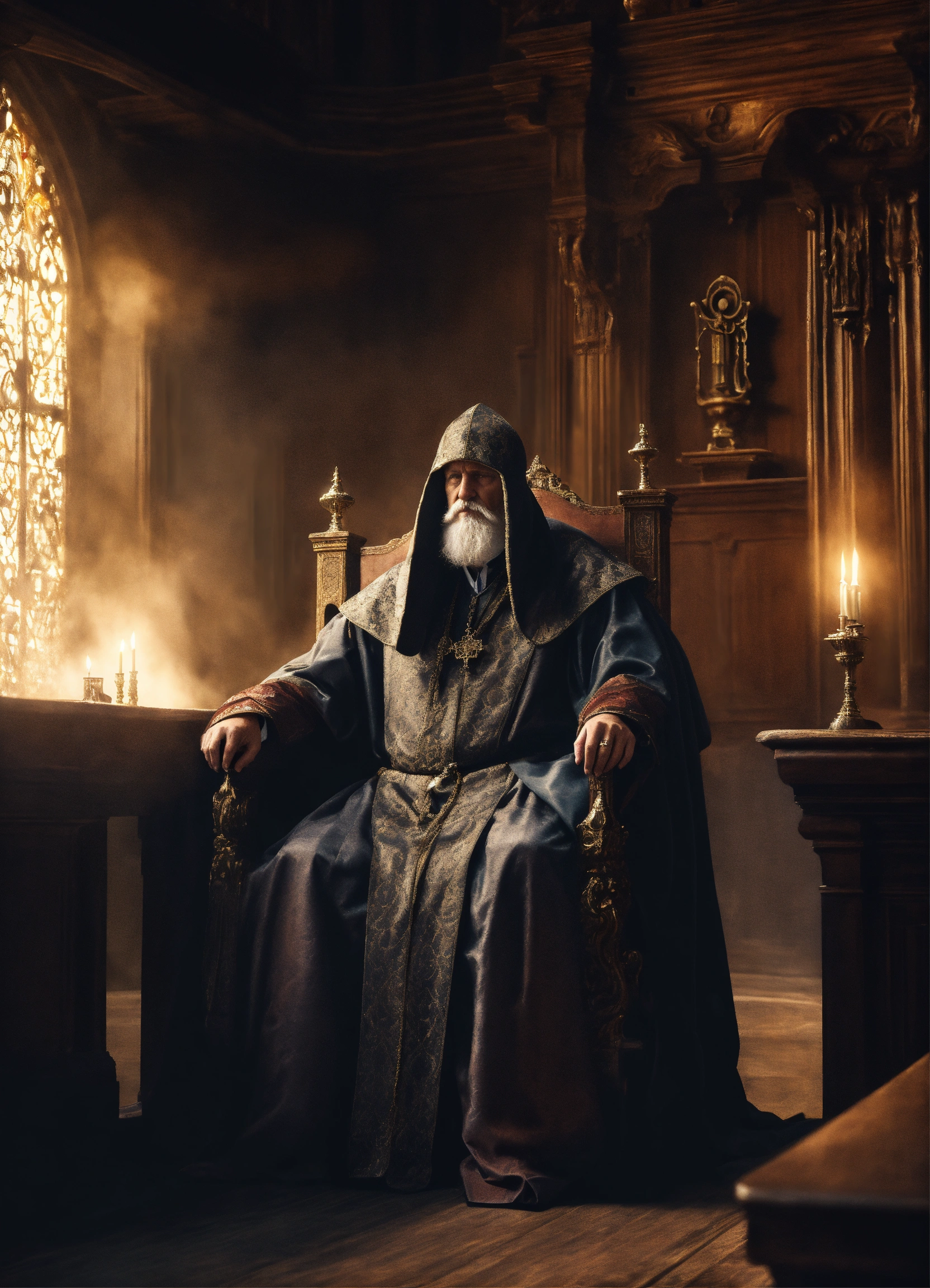 Lexica - A ghost judge in medieval robes. He is made of spiritual ...