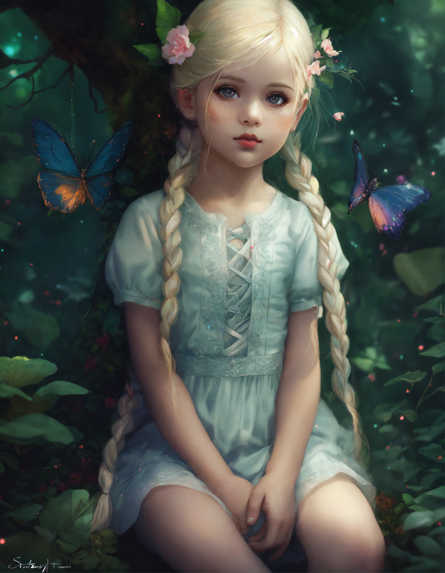 Lexica - Full body of a realistic sweetness Baby chibi Girl freckled ...