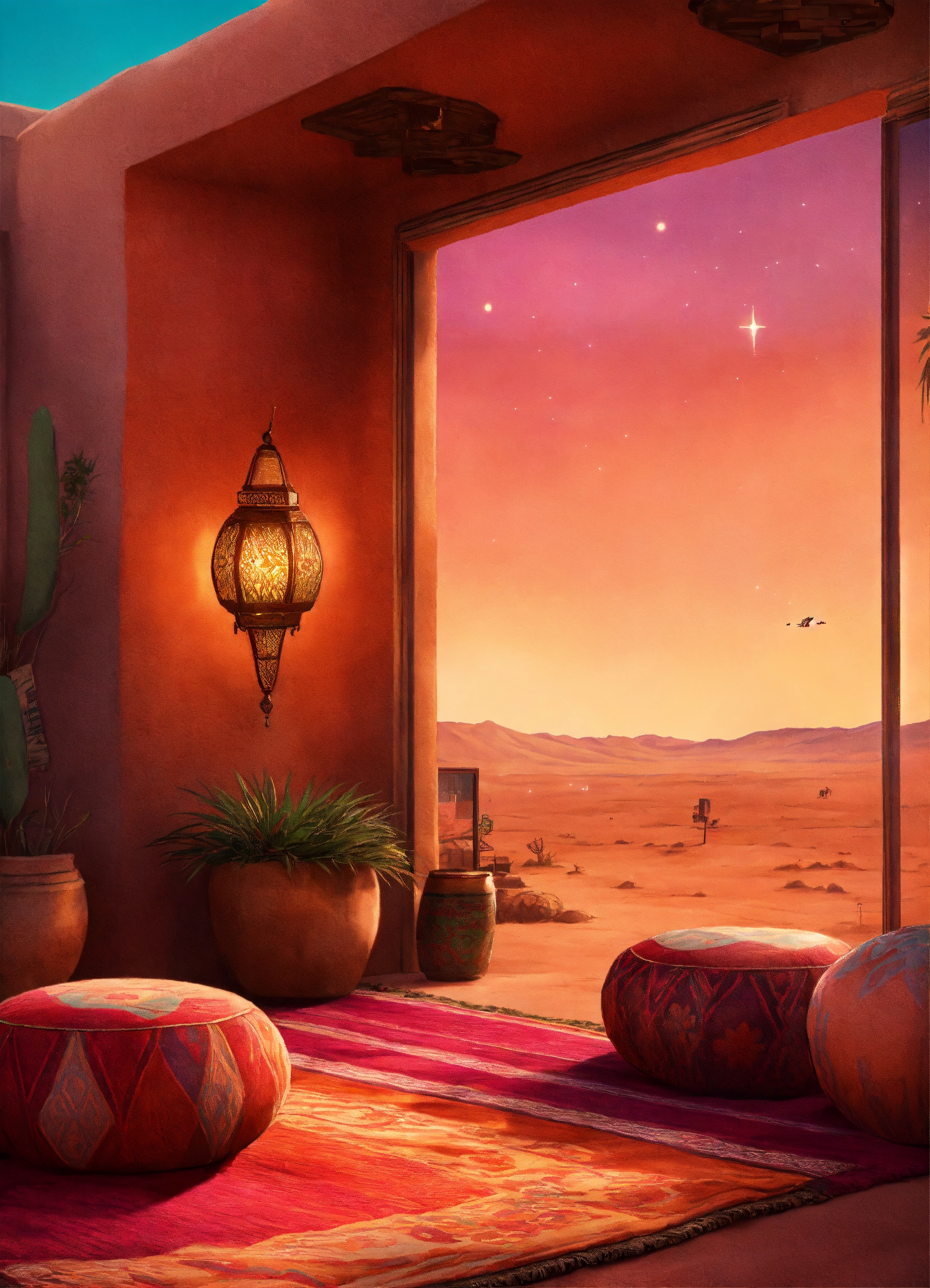 Lexica - Concept art of a large desert home, star wars, jakku, desert ...