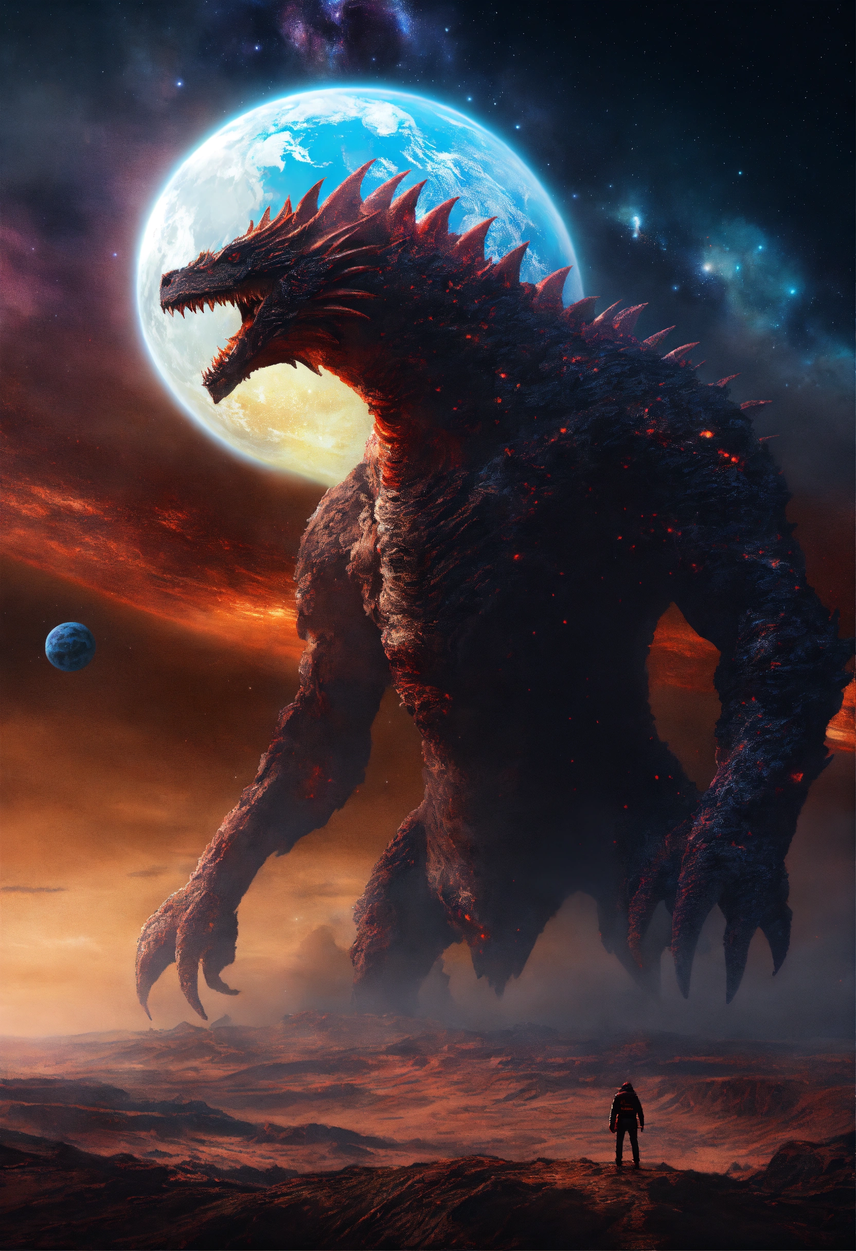 Lexica - Terrifying galactic sized monster looming over planet earth