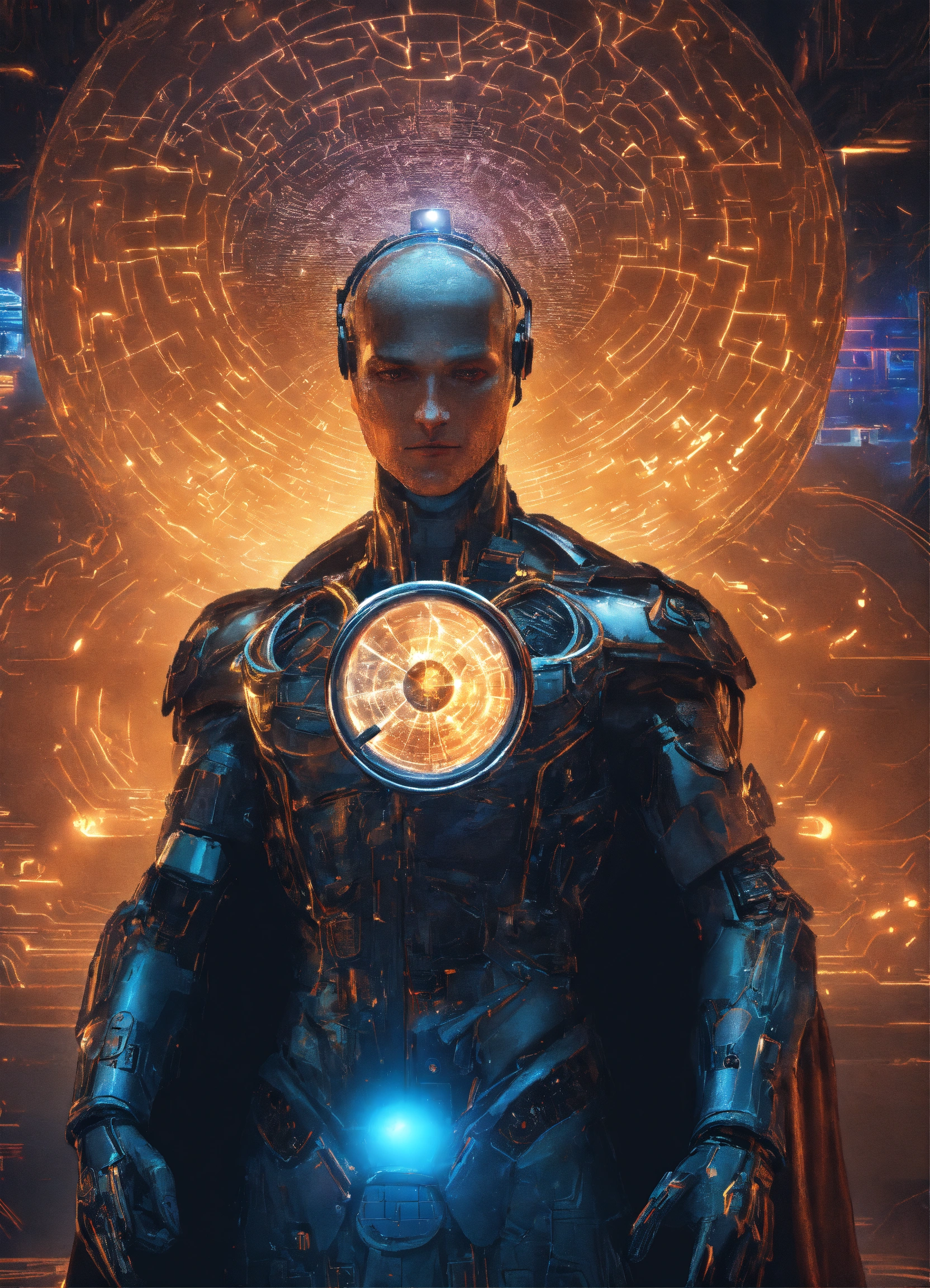 Lexica - AI omnipotent super evil AI mega god holding a magnifying ...