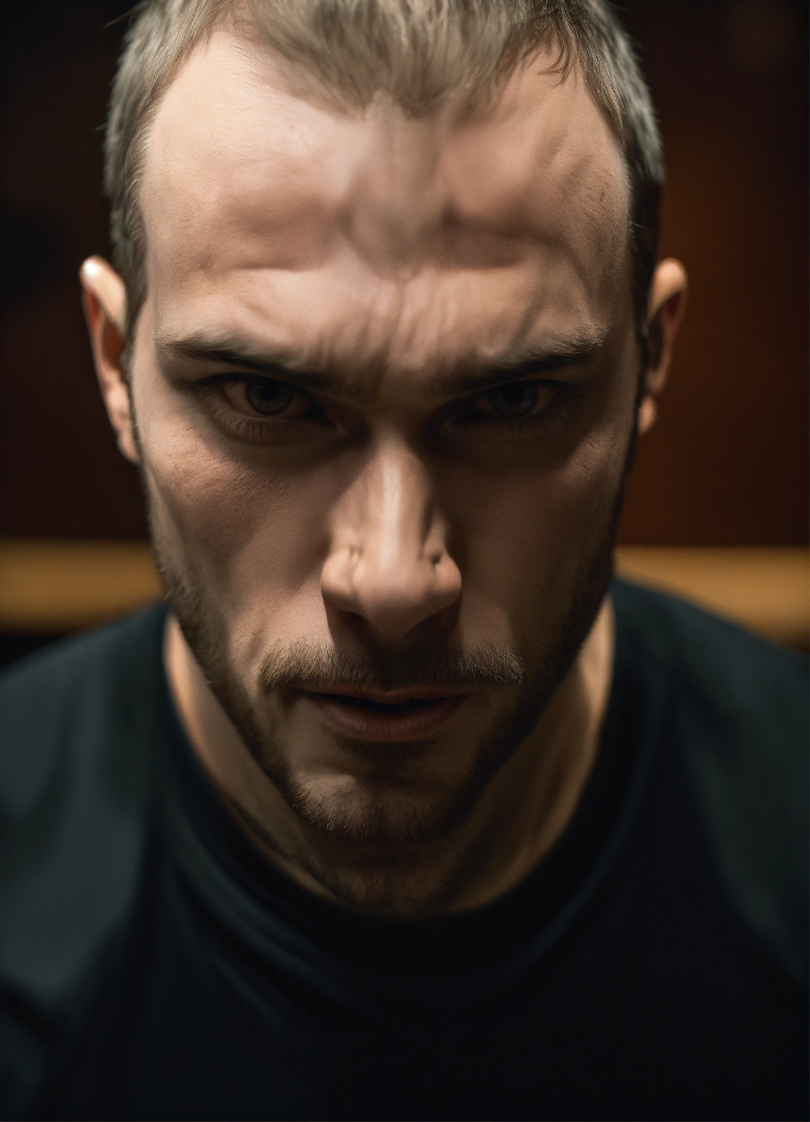 Lexica - A photograph of a white menacing 30-year-old man, with a ...