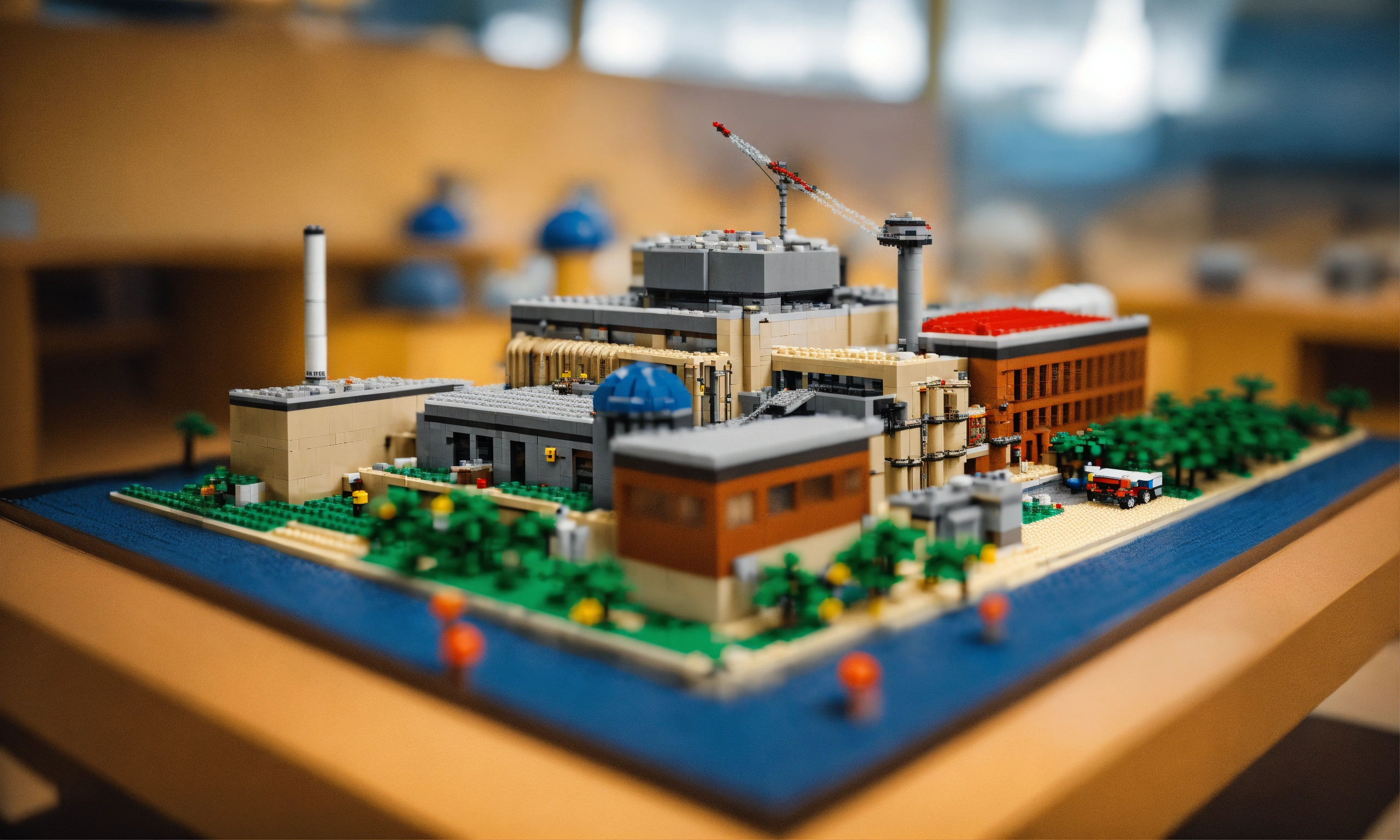 Lexica - A LEGO set for a Nuclear power plant, tilt shift photography