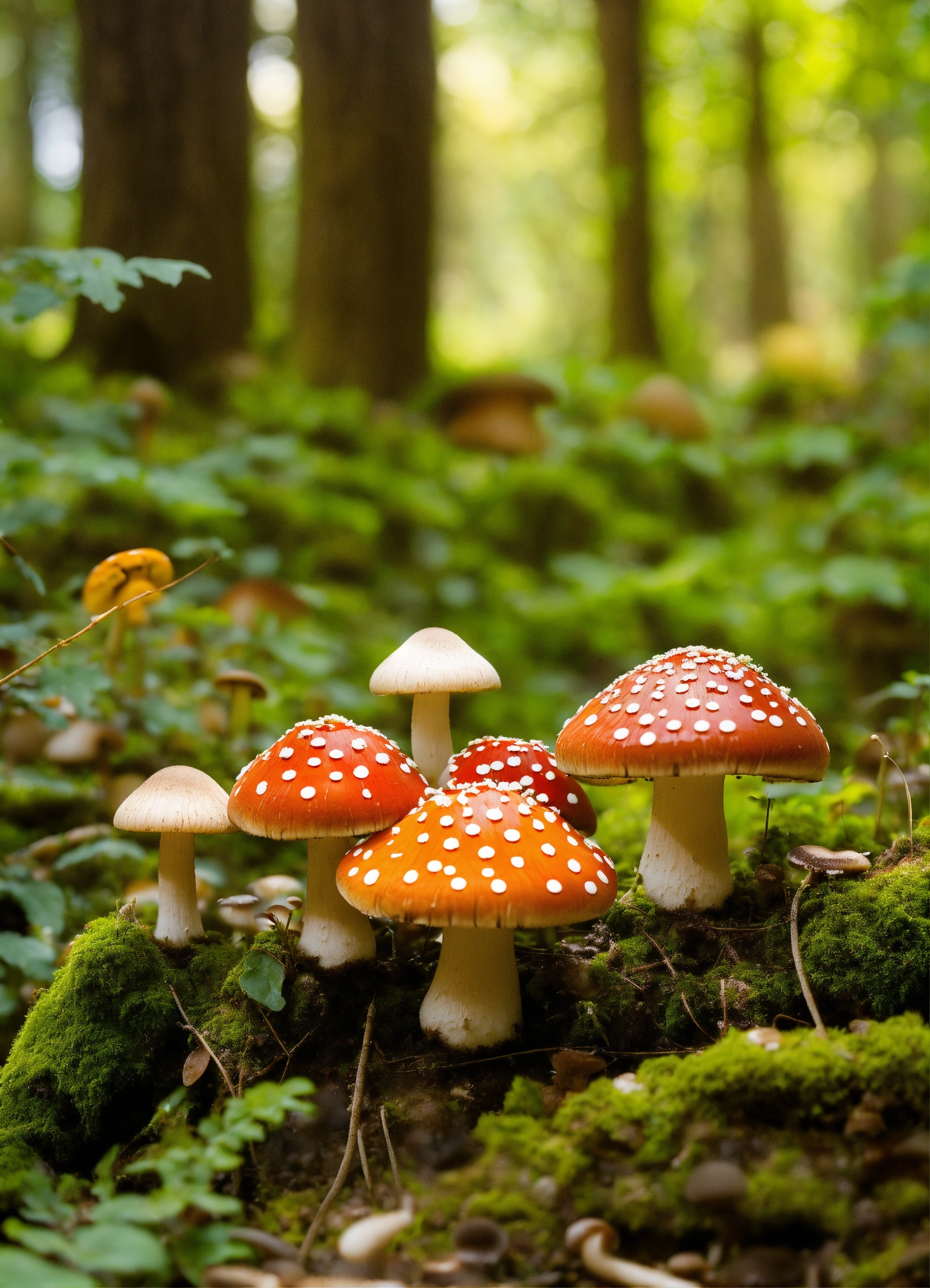 Lexica - Mushroom people with mushroom caps as heads, living in harmony ...