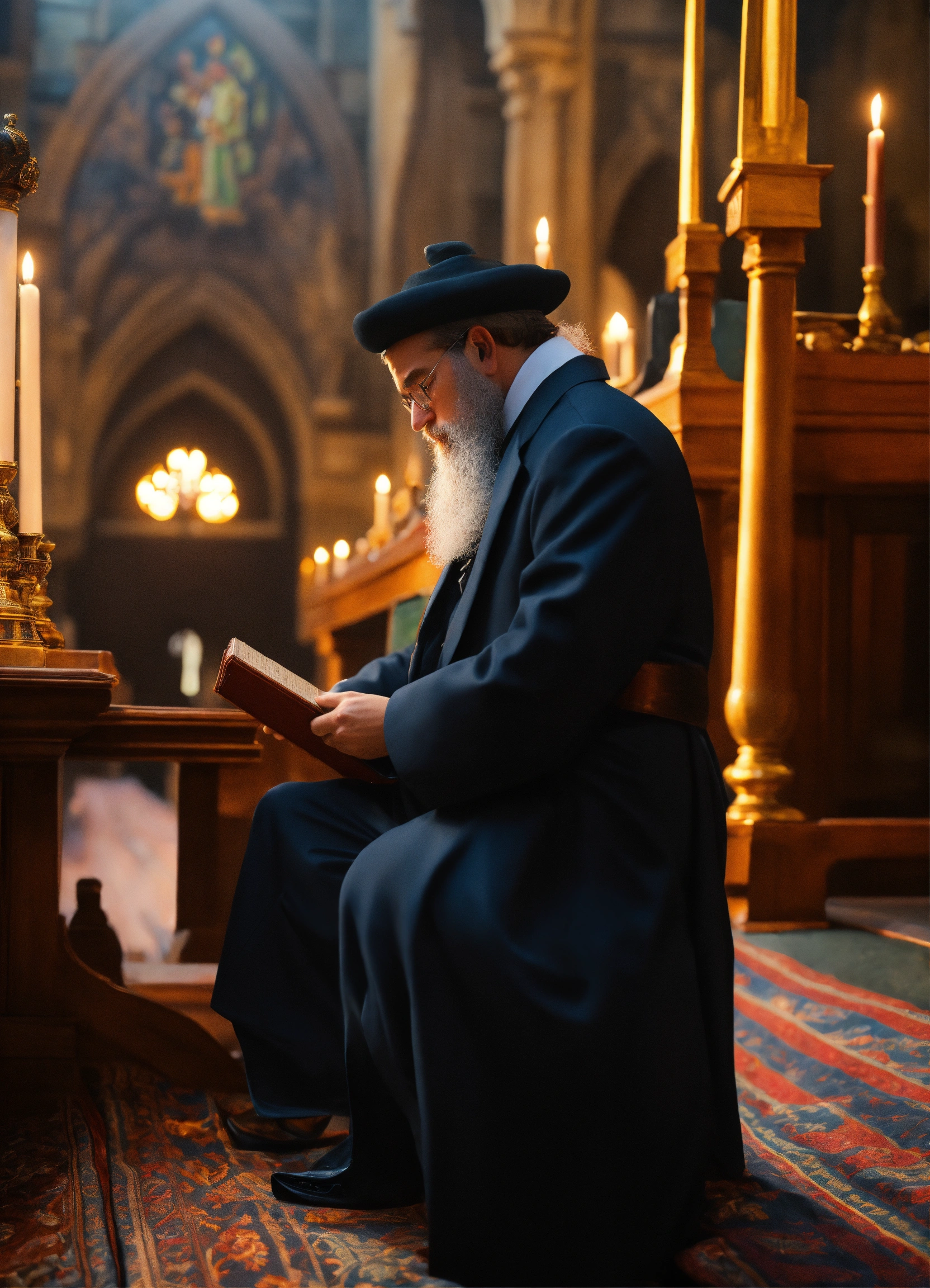 Lexica - A group of medieval Hasidic Jews from a medieval Jewish town ...