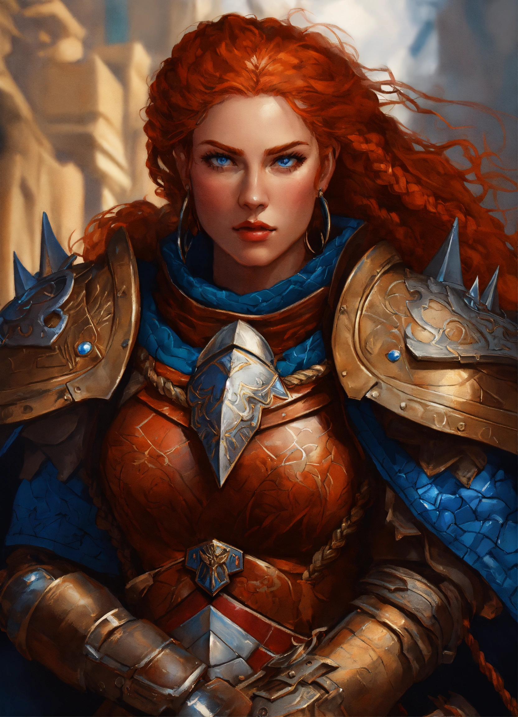 Lexica - A strong rugged woman in intricate armor, highly detailed ...