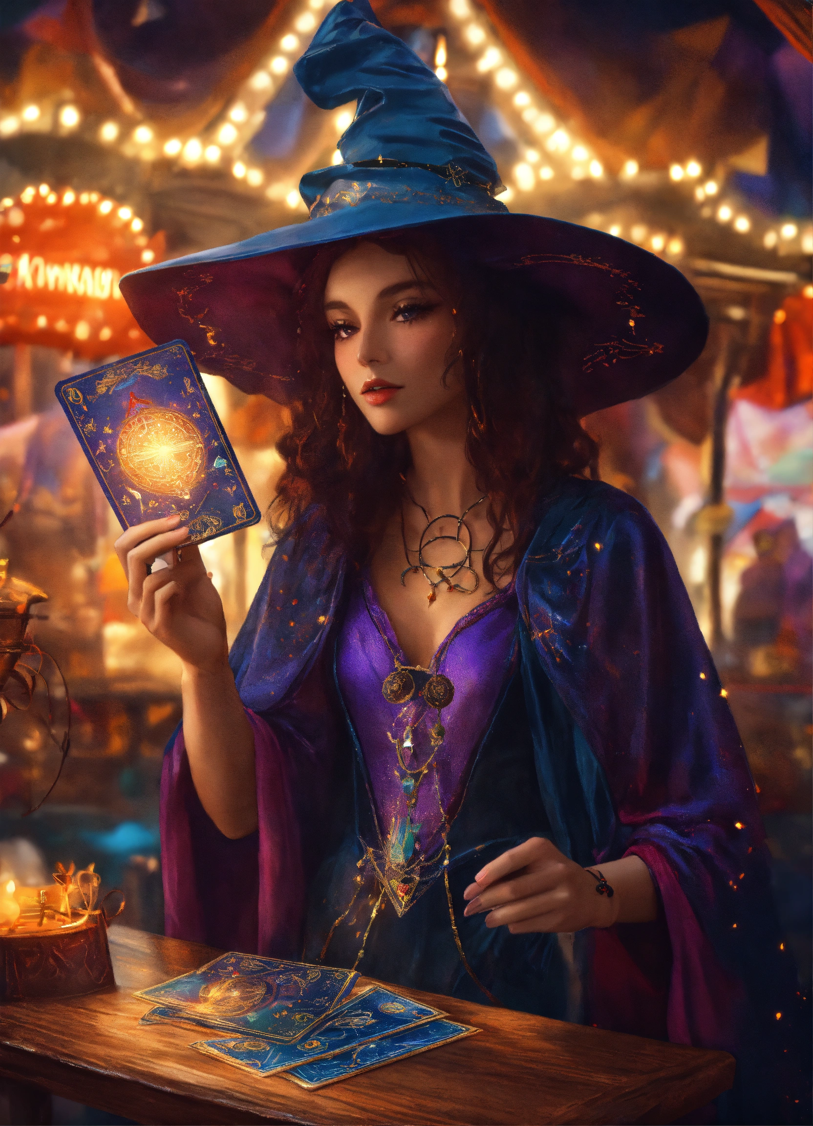 Lexica - Future fantasy art fairy Witch wearing a wizard robe at a ...