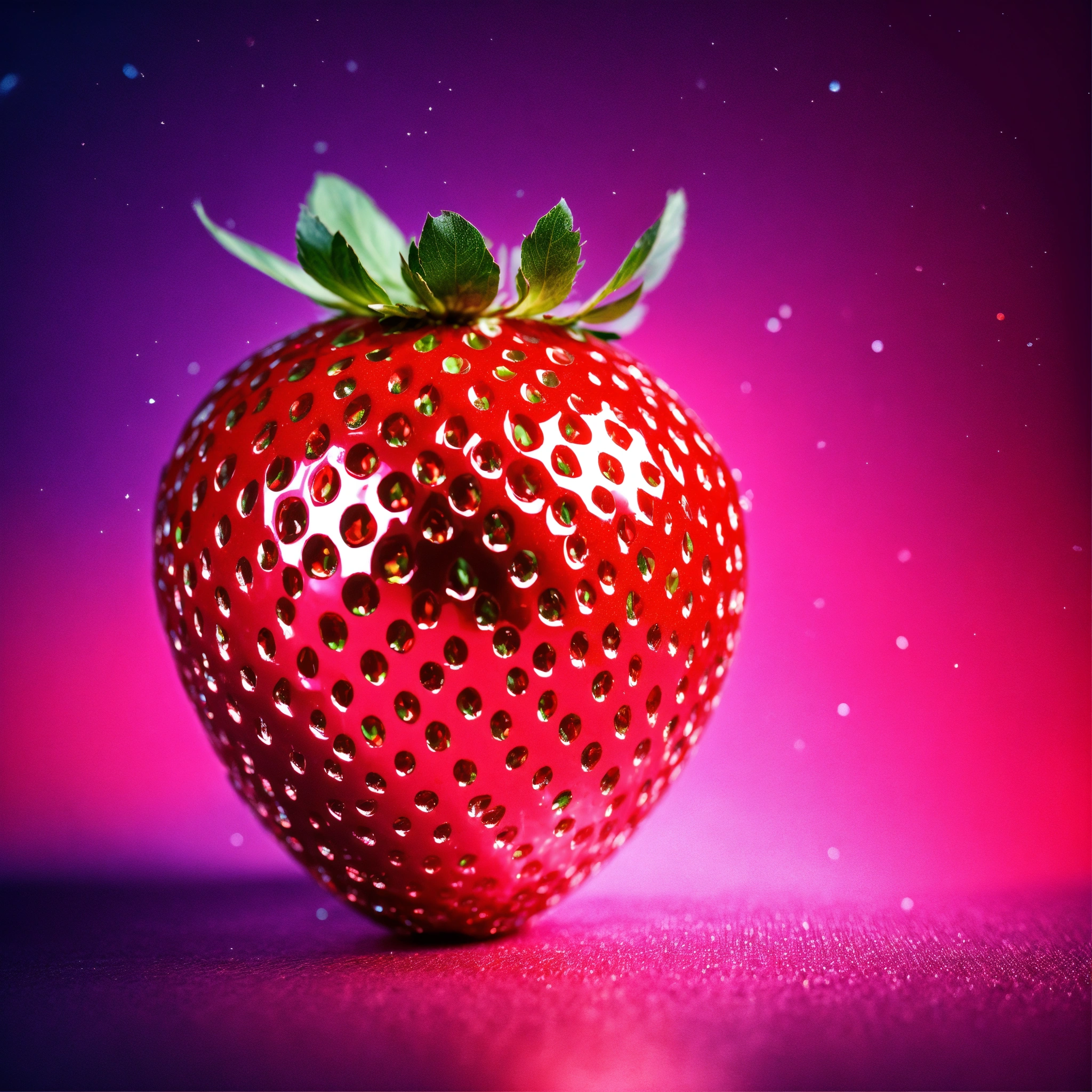Lexica - Disco ball in shape of strawberry, empty background