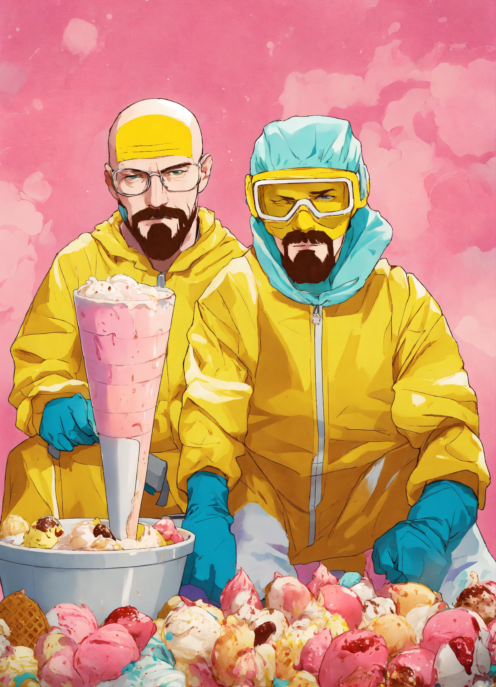Lexica - Jesse pinkman with a beard and walter white from breaking bad ...