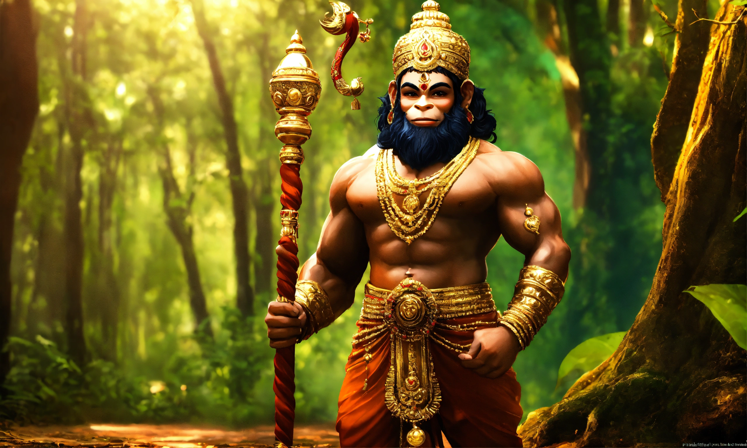 Lexica - Hanuman very realistic ,srong body ,perfect face and body ...