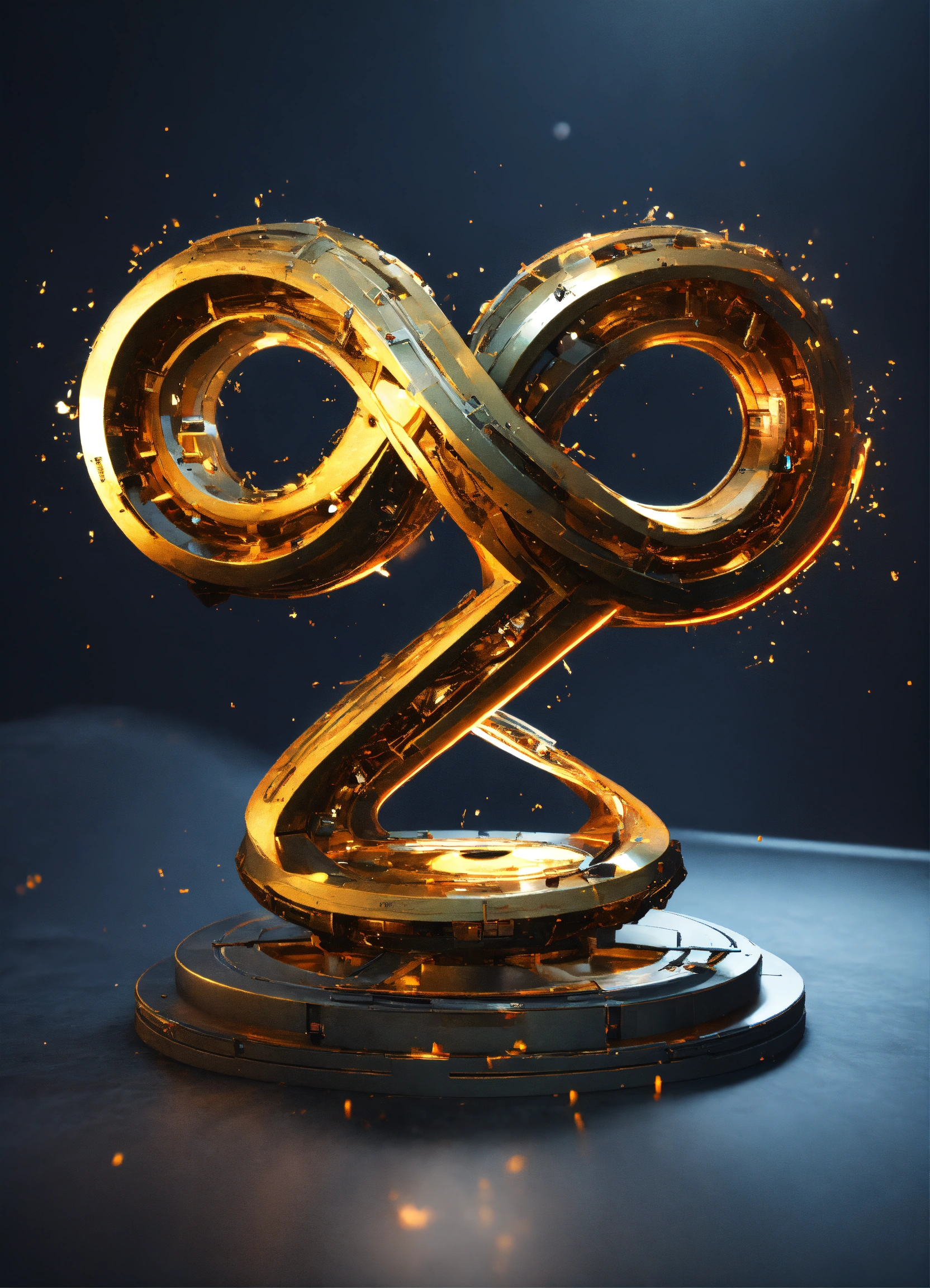 Lexica - Infinite symbol icon, unreal, 3d engine, 32k