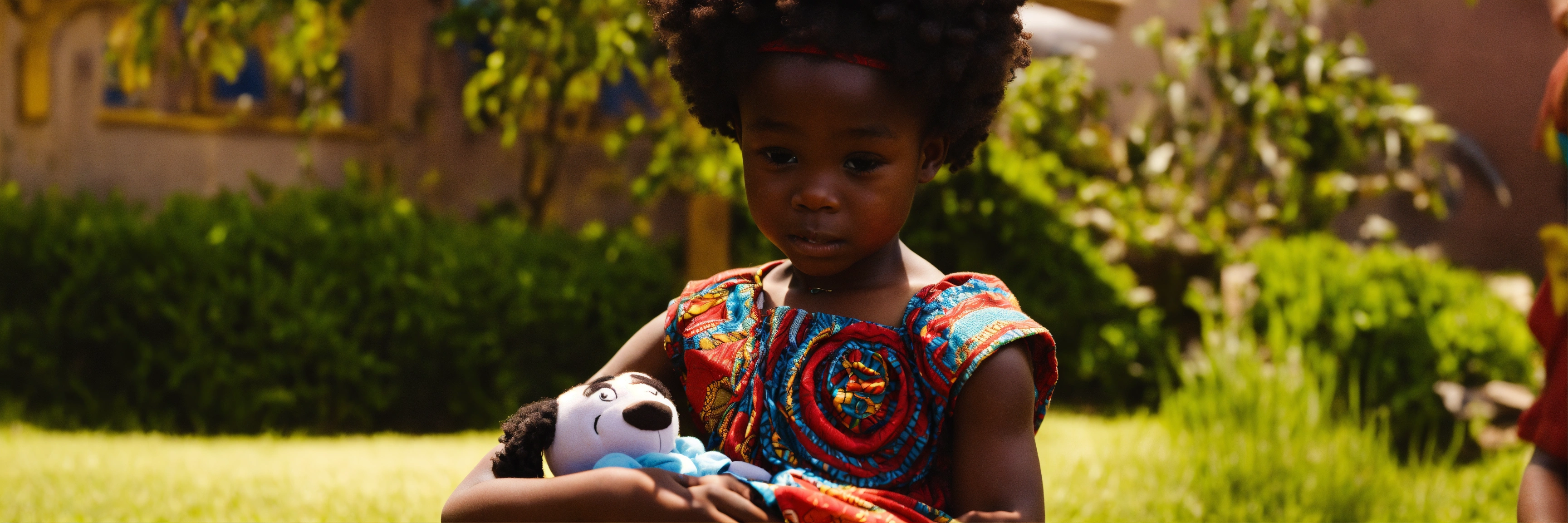 Lexica - Oba, the little African-American boy, holding his doll, Mata ...