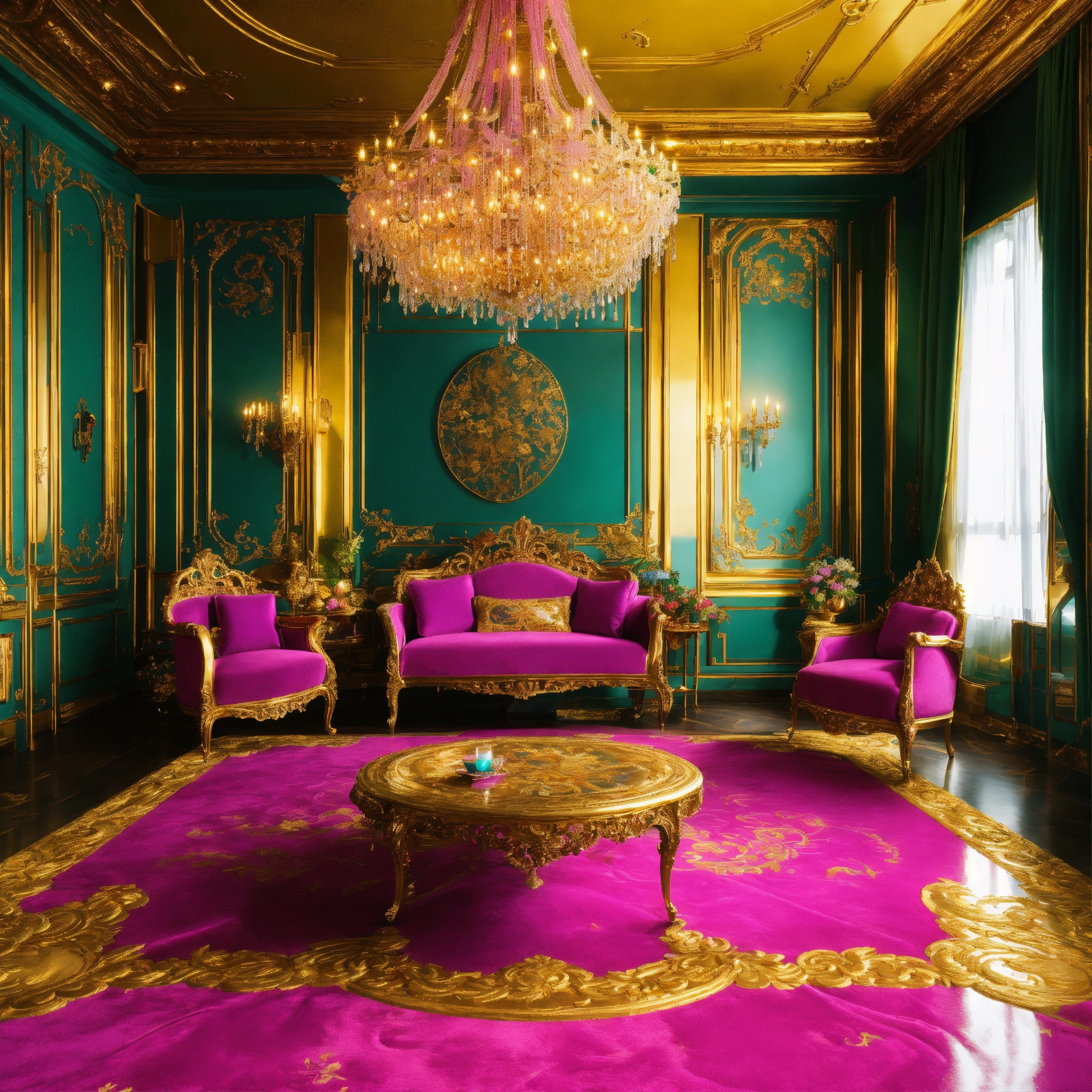 Lexica - Futuristic beautiful French mansion interior living room ...