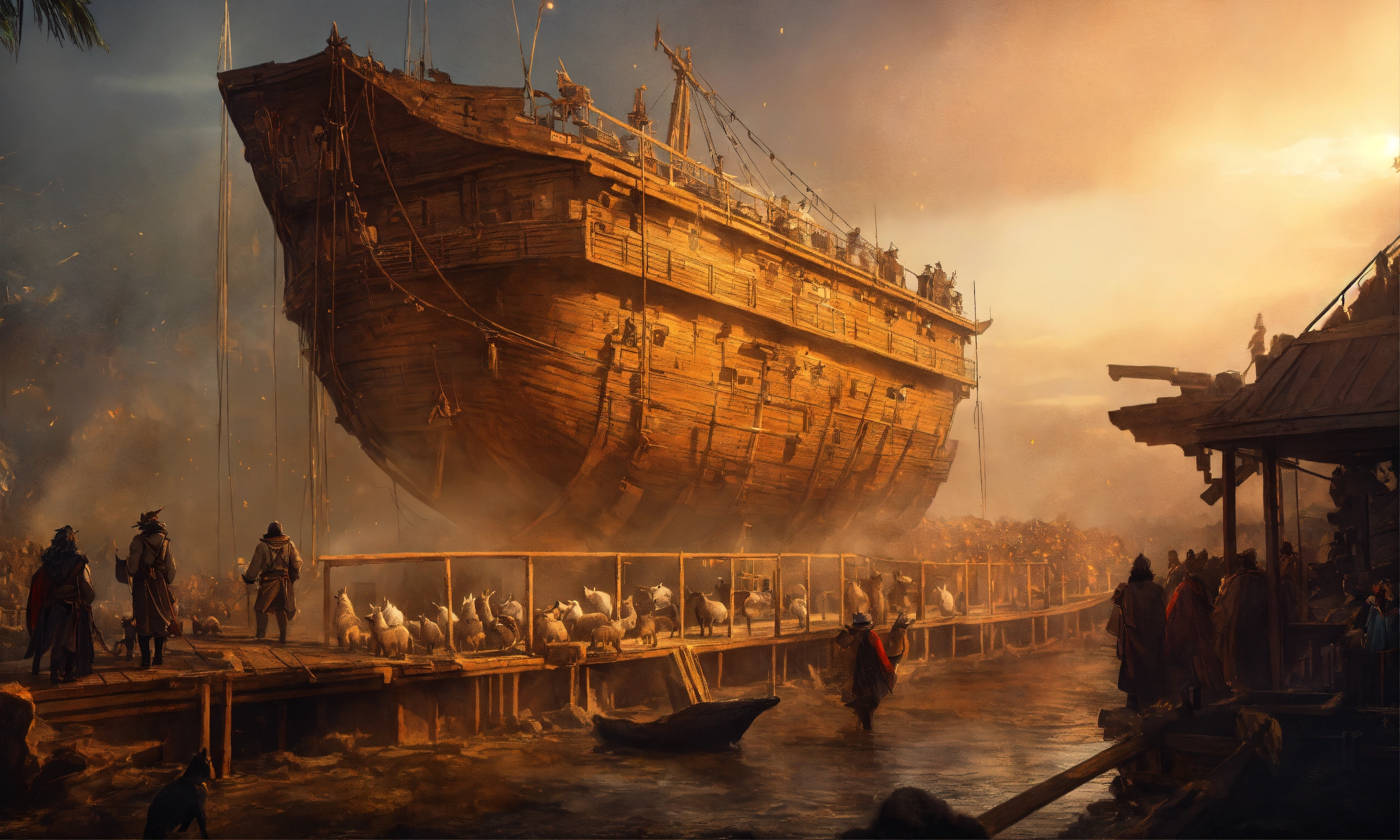 Lexica - Noah's ark, as described in the bible, animals entering the ...