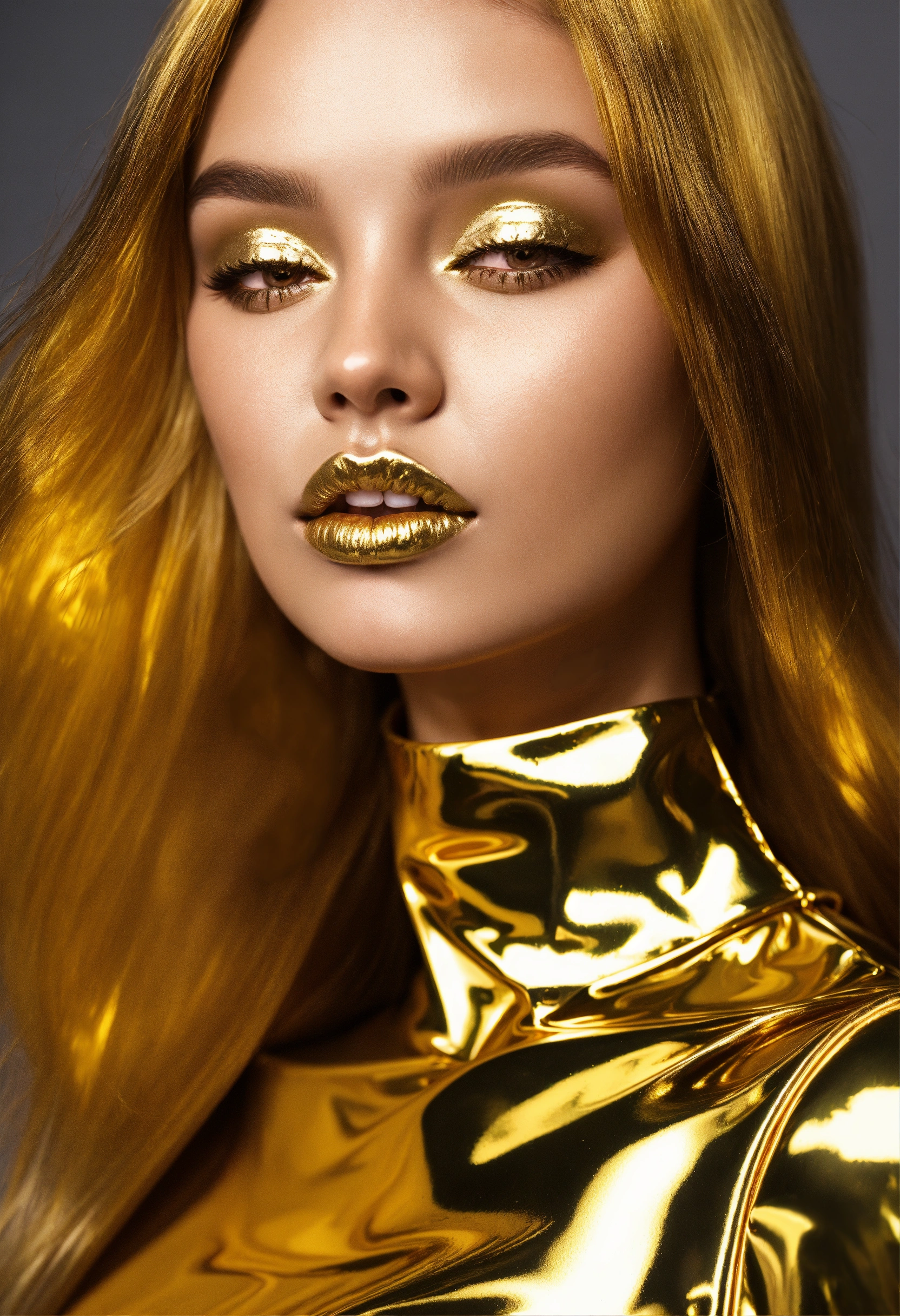 Lexica - Clear Glossy Metallic Clear Plastic Outfit, Glossy Metallic ...