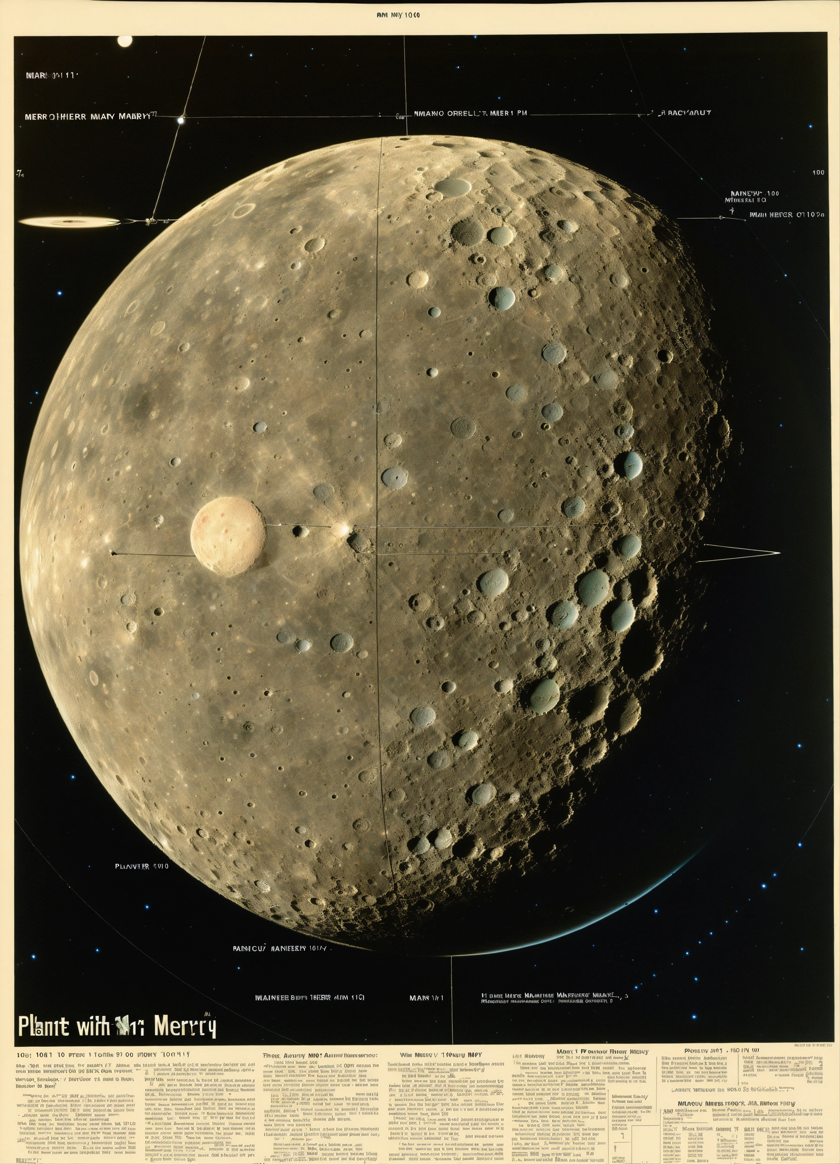Lexica - Planet mercury with mariner 10 in orbit